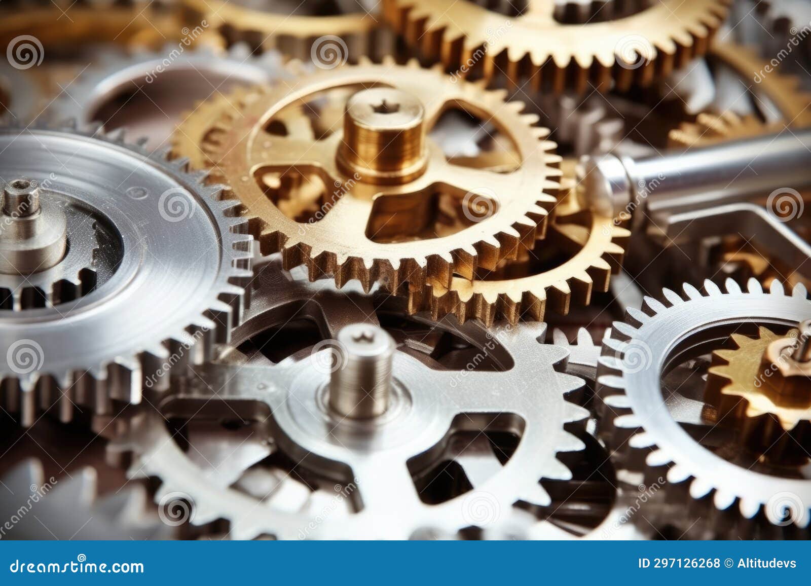 Gears and Cogs Meshing Together in a Machine Stock Photo - Image of ...