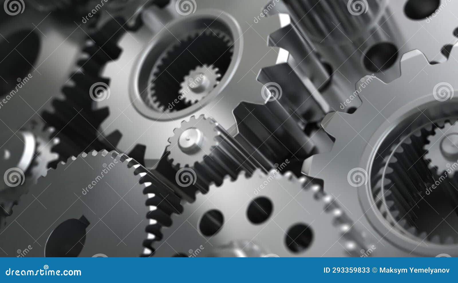 Gears and Cogs Rotating. Loopable 3d Animation Stock Video - Video of ...