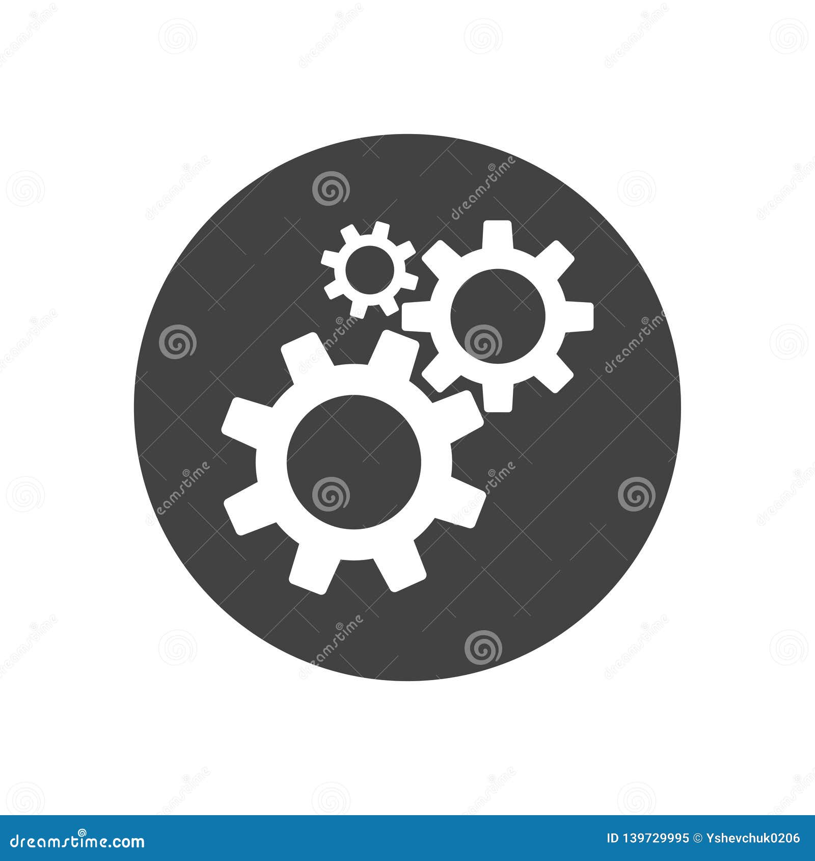 Gears and Cogs Sign. Vector Illustration Stock Vector - Illustration of ...