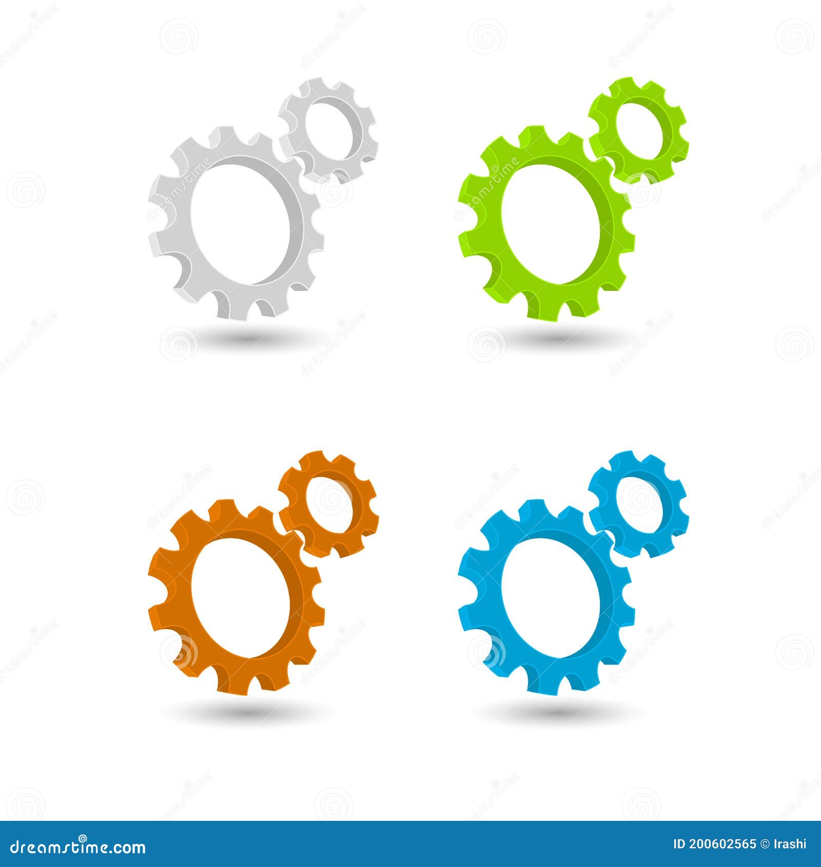Gears and Cogs Teamwork Icon Concept Stock Vector - Illustration of ...