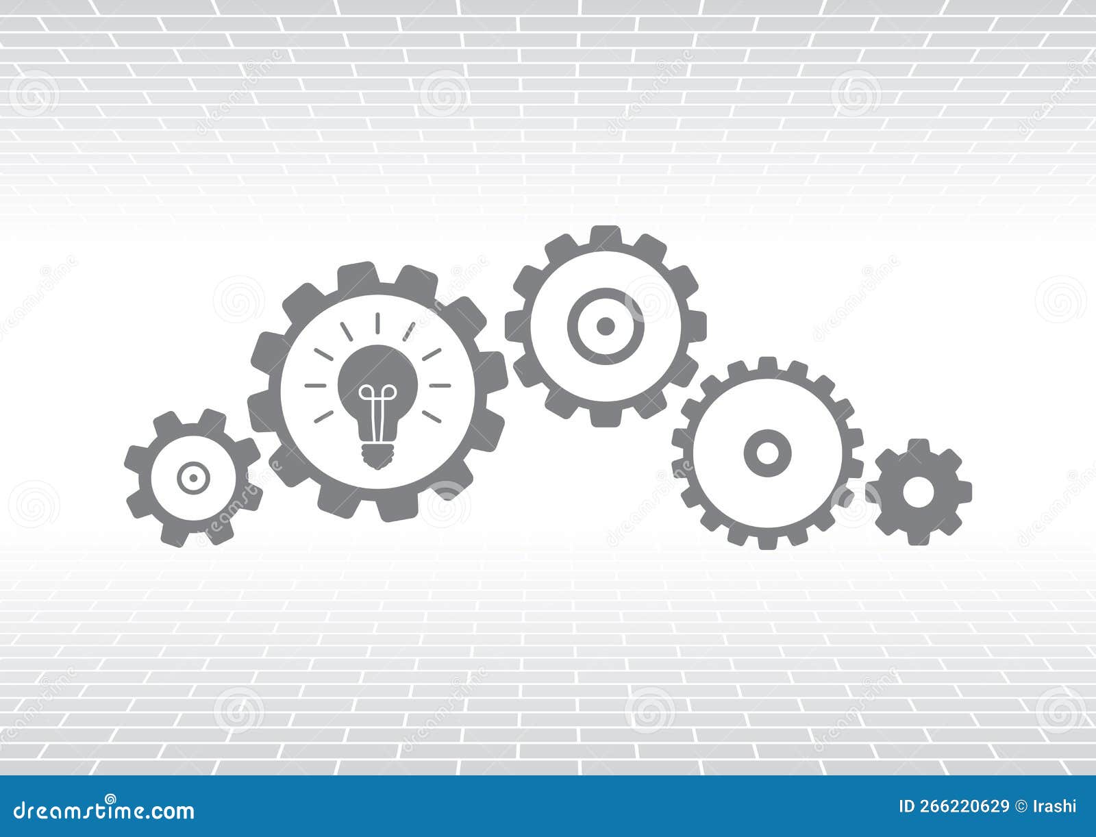 Cogs Teamwork Mechanism Cartoon Vector | CartoonDealer.com #266221321
