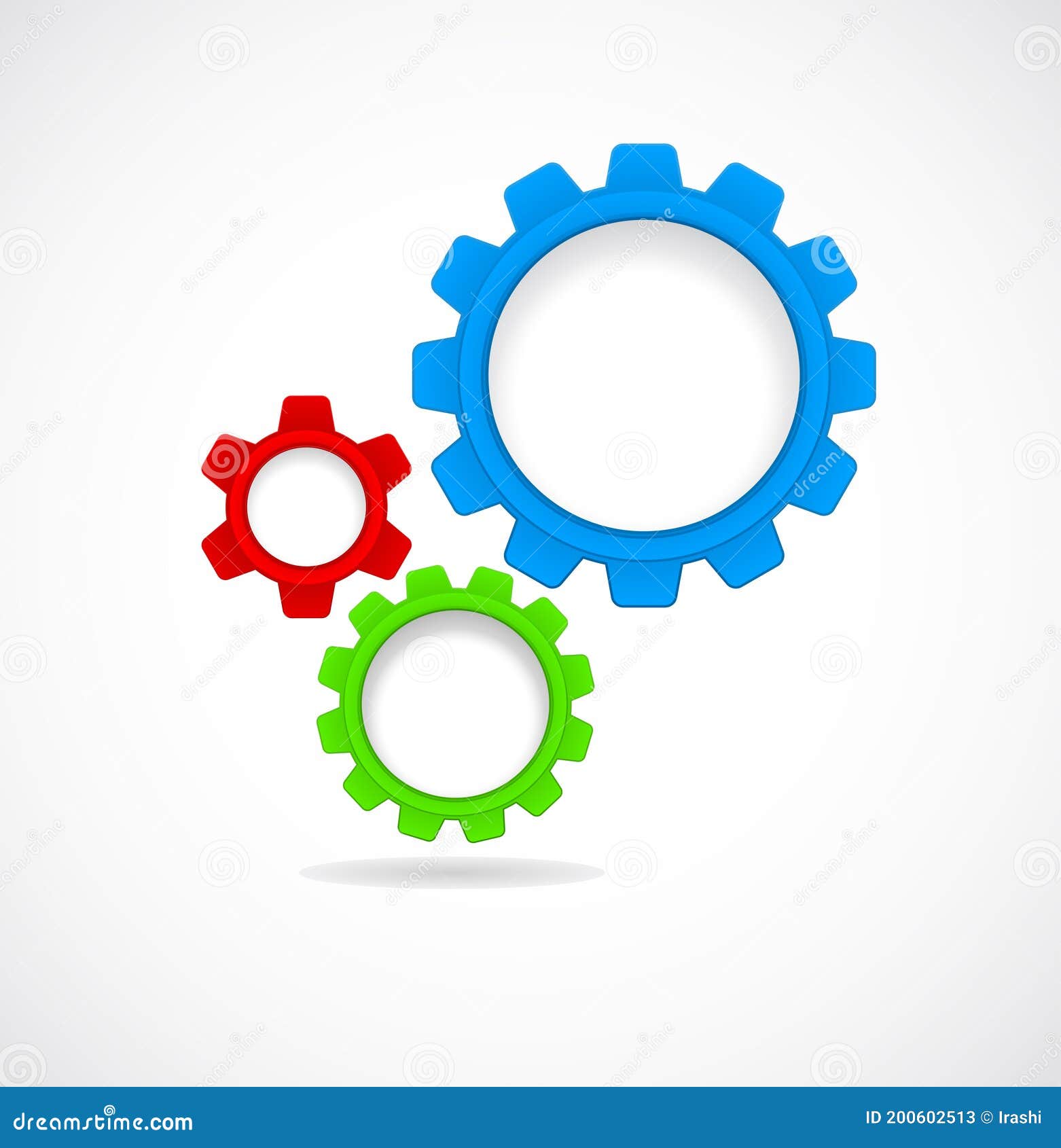 Gears and Cogs Teamwork Template Stock Vector - Illustration of ...