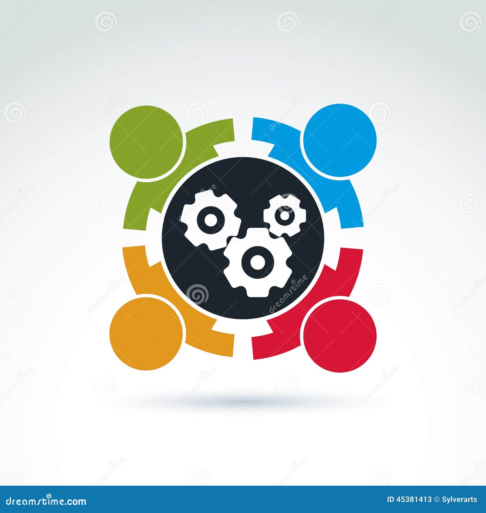 Teamwork Is The Theme Of This Illustration Of Three People Pulling On ...