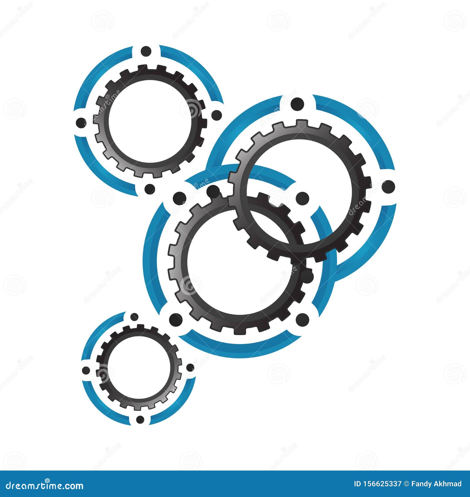 Gears and Cogs Vector Logo Design Icon Illustration Stock Vector ...
