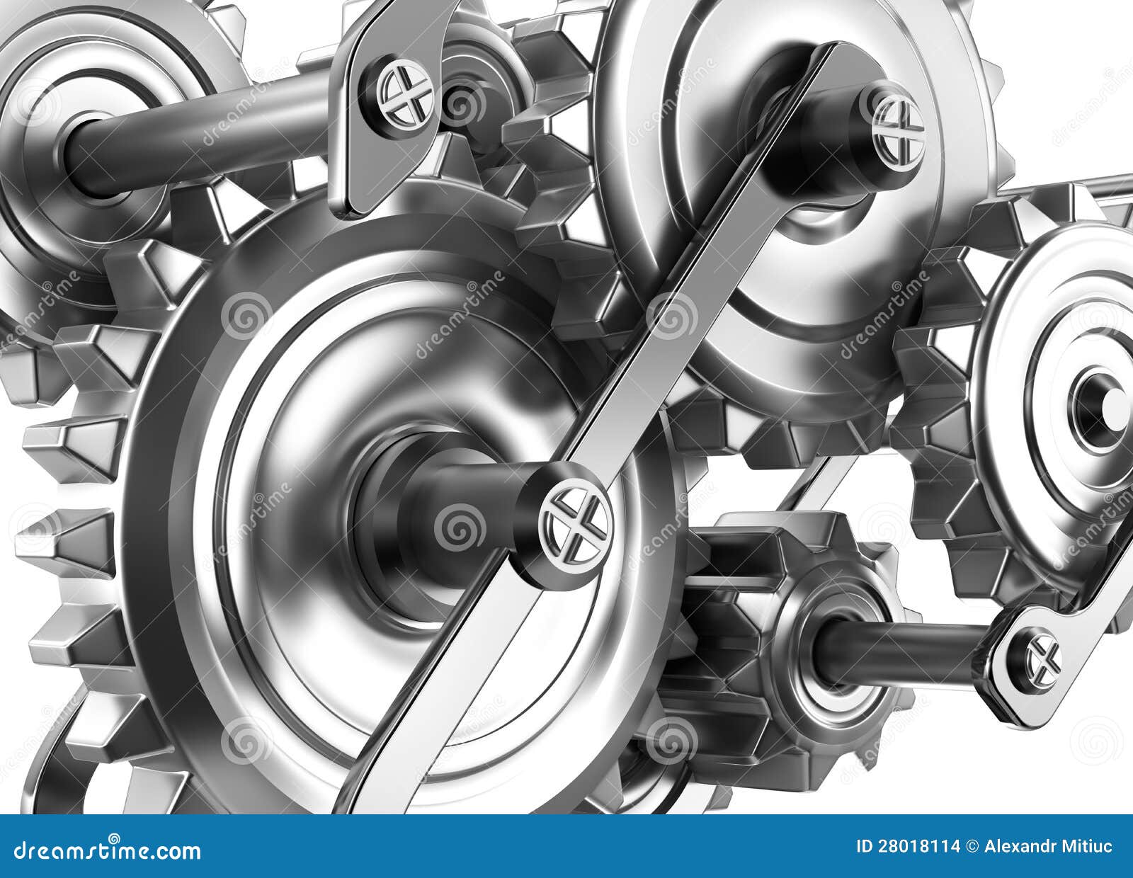 Gears And Cogs Working Together. Reliable Mechanism Royalty-Free Stock ...