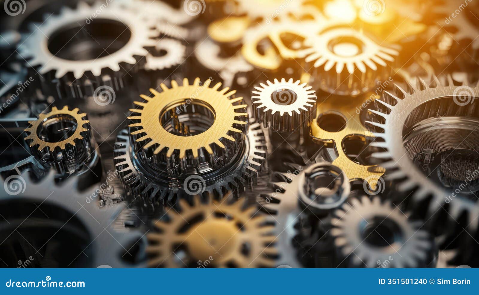 Gears and Cogs Working Together, Symbolizing a Complex Stock ...