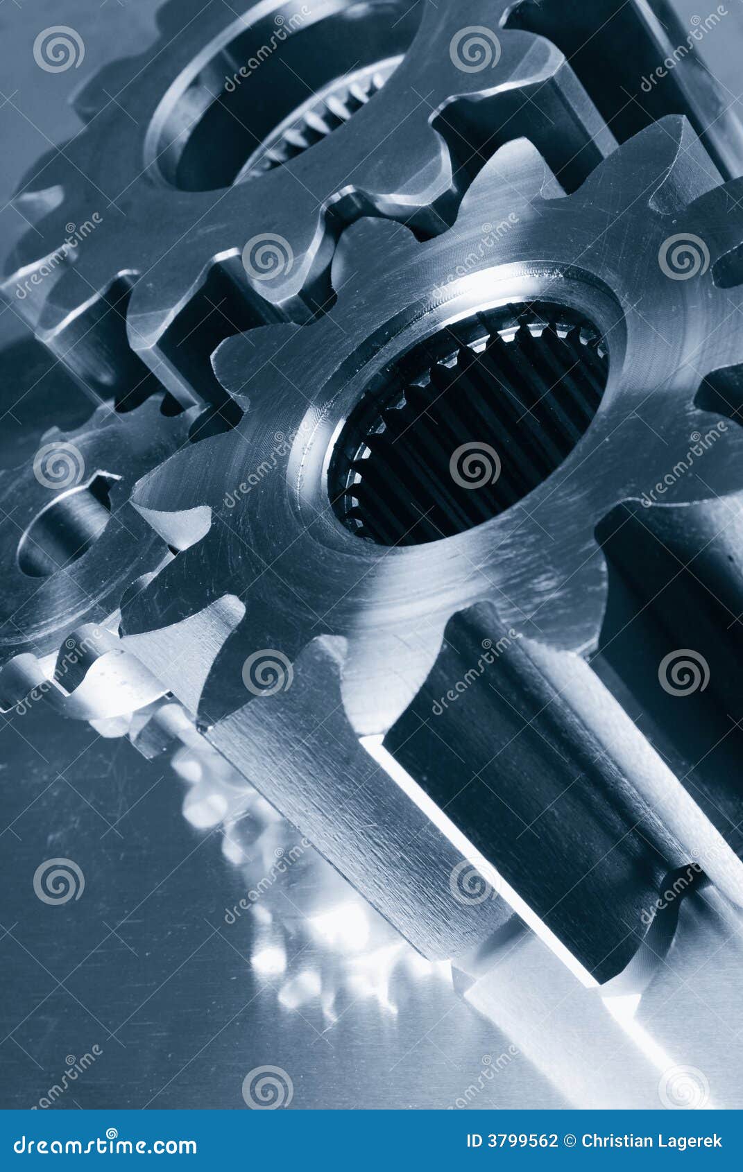 Gears Connecting Against Steel Stock Photo - Image of idea, engineering ...