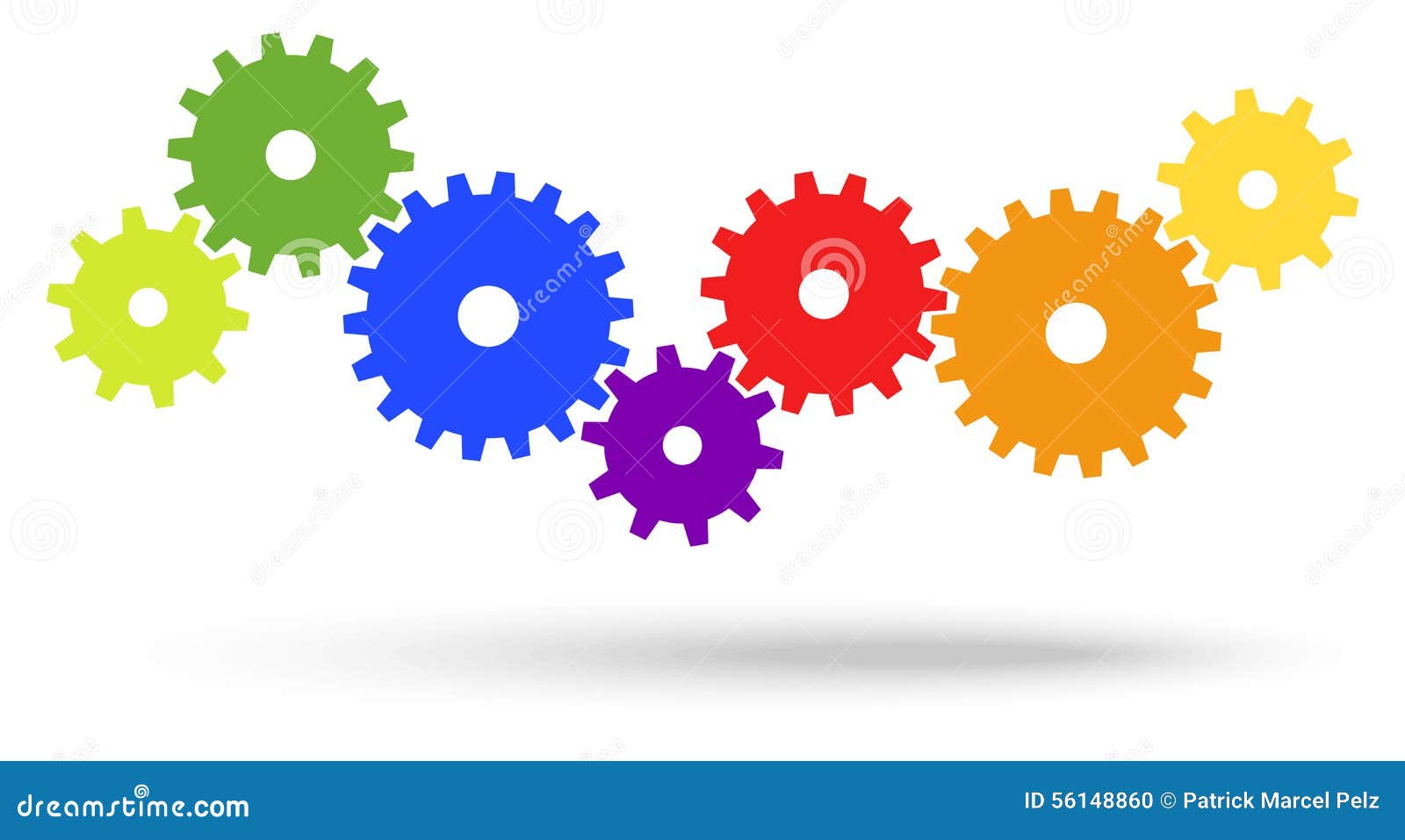 Gears for Cooperation Symbolism Stock Vector - Illustration of ...