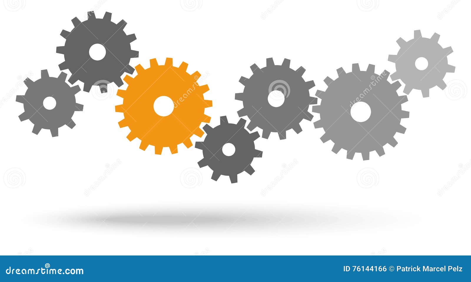 Gears for Cooperation Symbolism Stock Vector - Illustration of ground ...