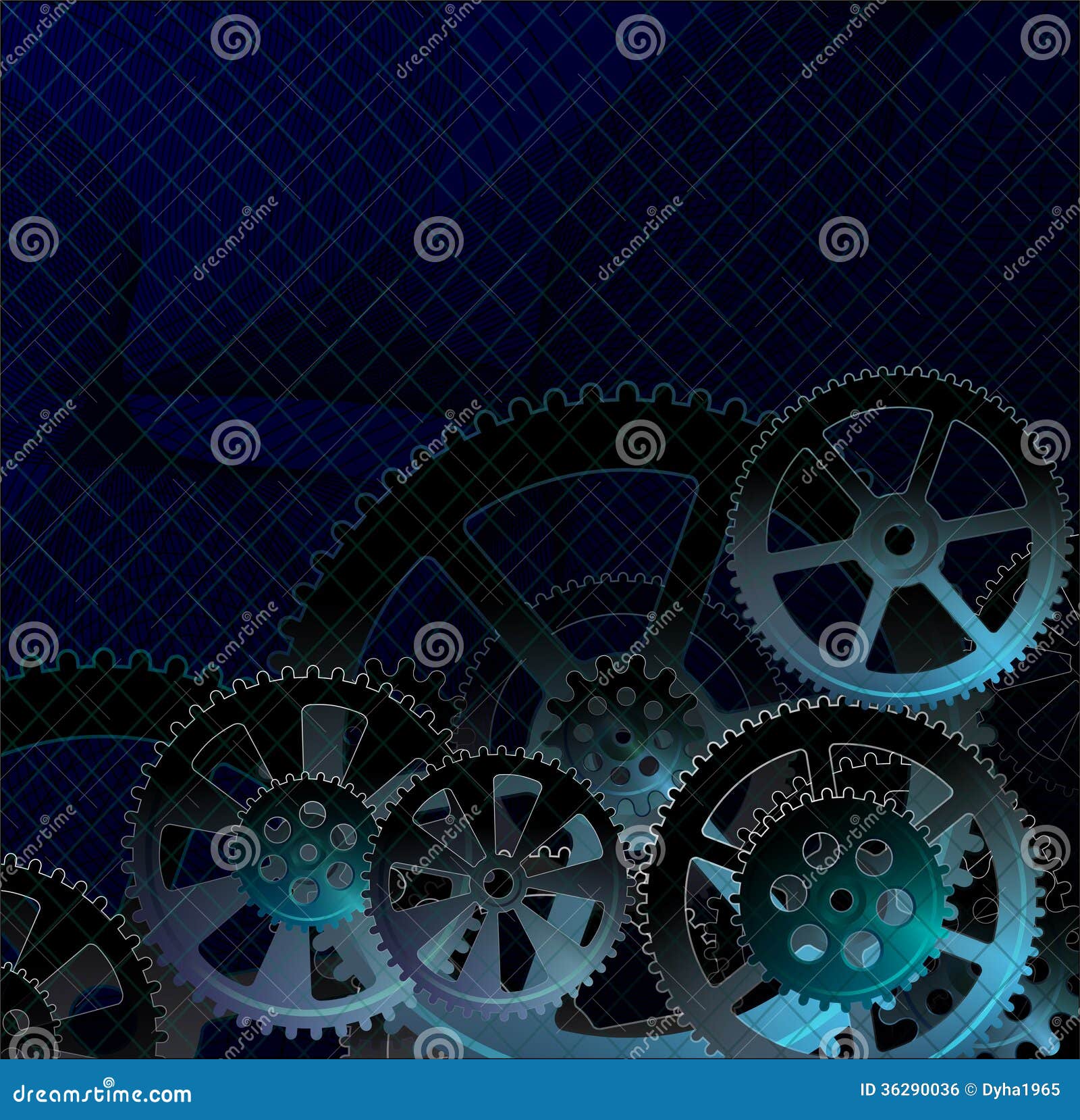 Gears dark blue stock illustration. Illustration of midnight - 36290036