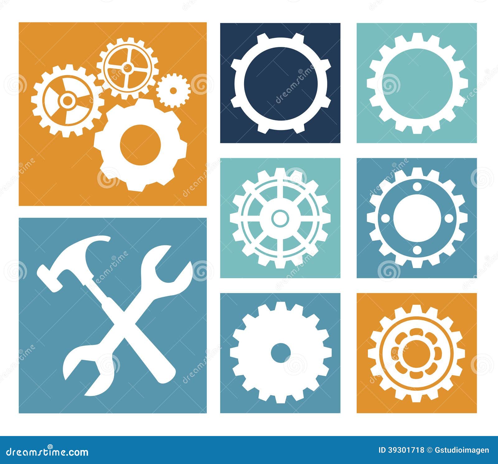 Gears design stock vector. Illustration of mechanism - 39301718
