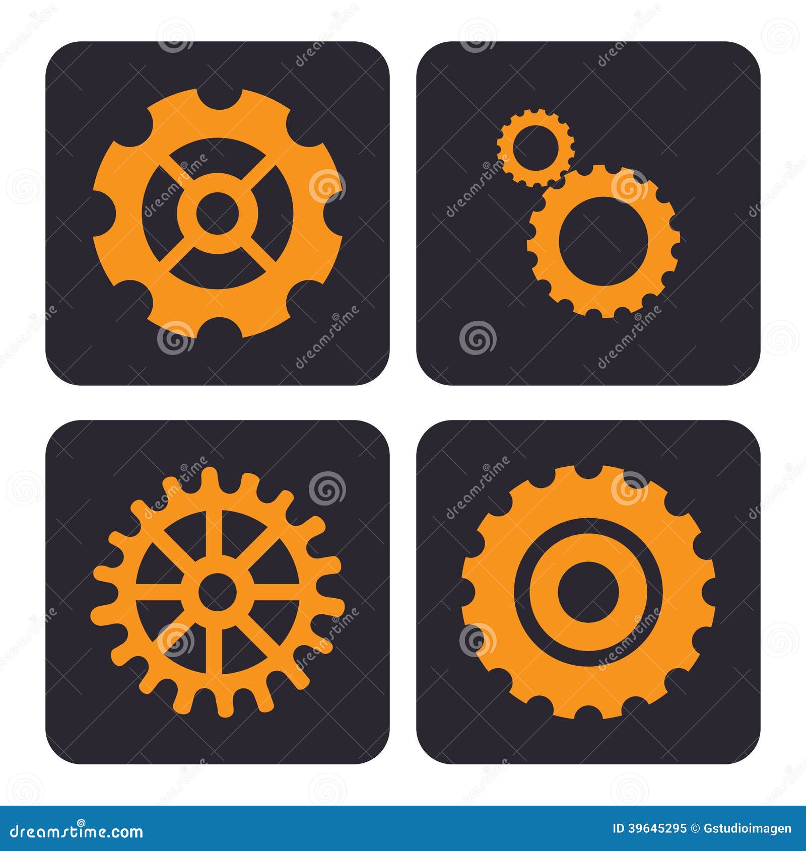 Gears design stock vector. Illustration of motion, machine - 39645295