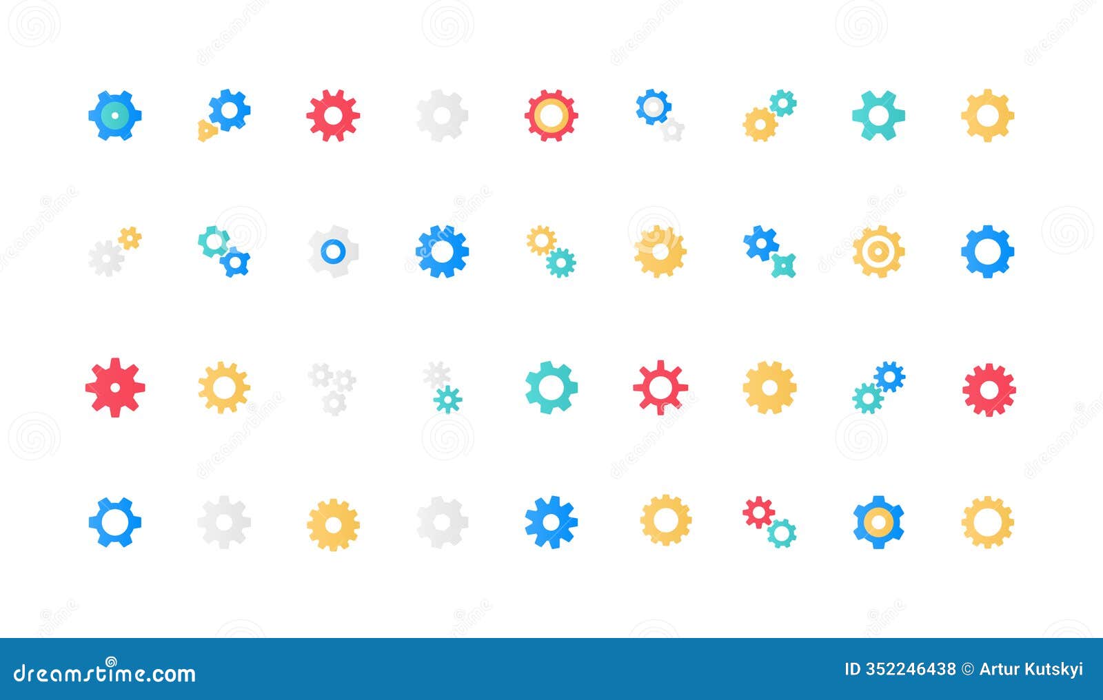 Gears Of Effective Operation Process, Component And Part Of Machine ...