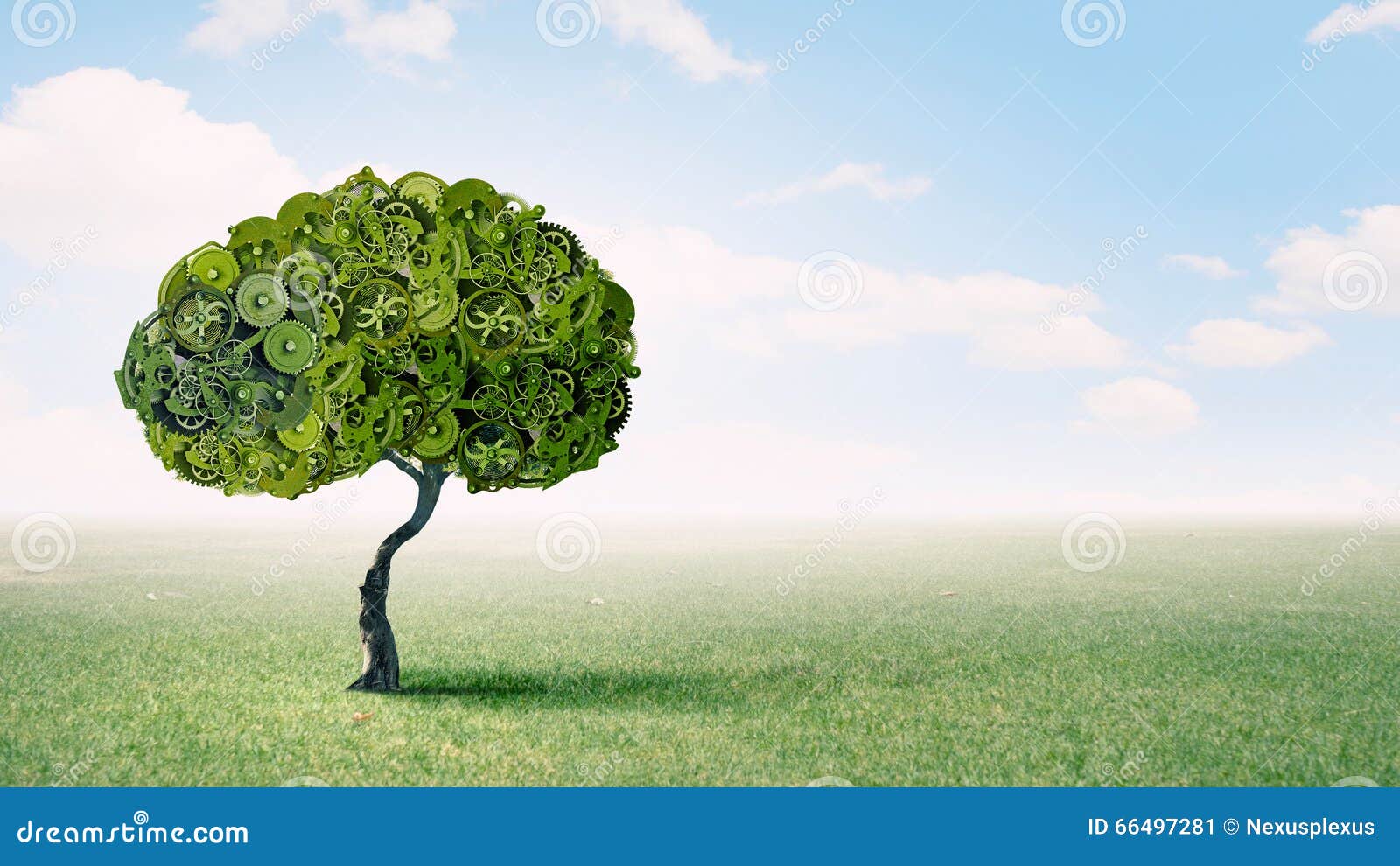 Gears green tree stock image. Image of working, tree - 66497281
