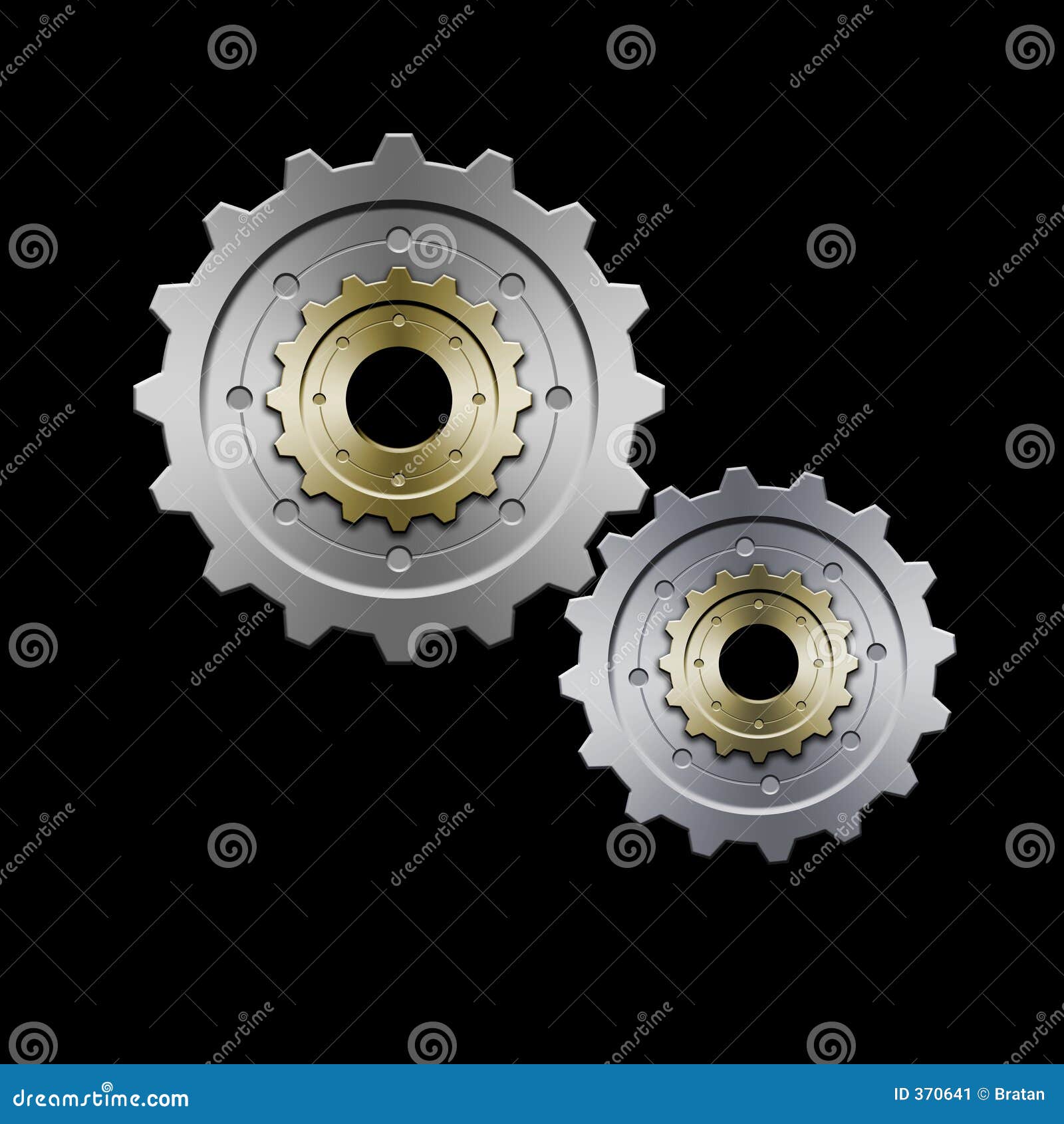 Gears (Grey) stock illustration. Illustration of steel - 370641