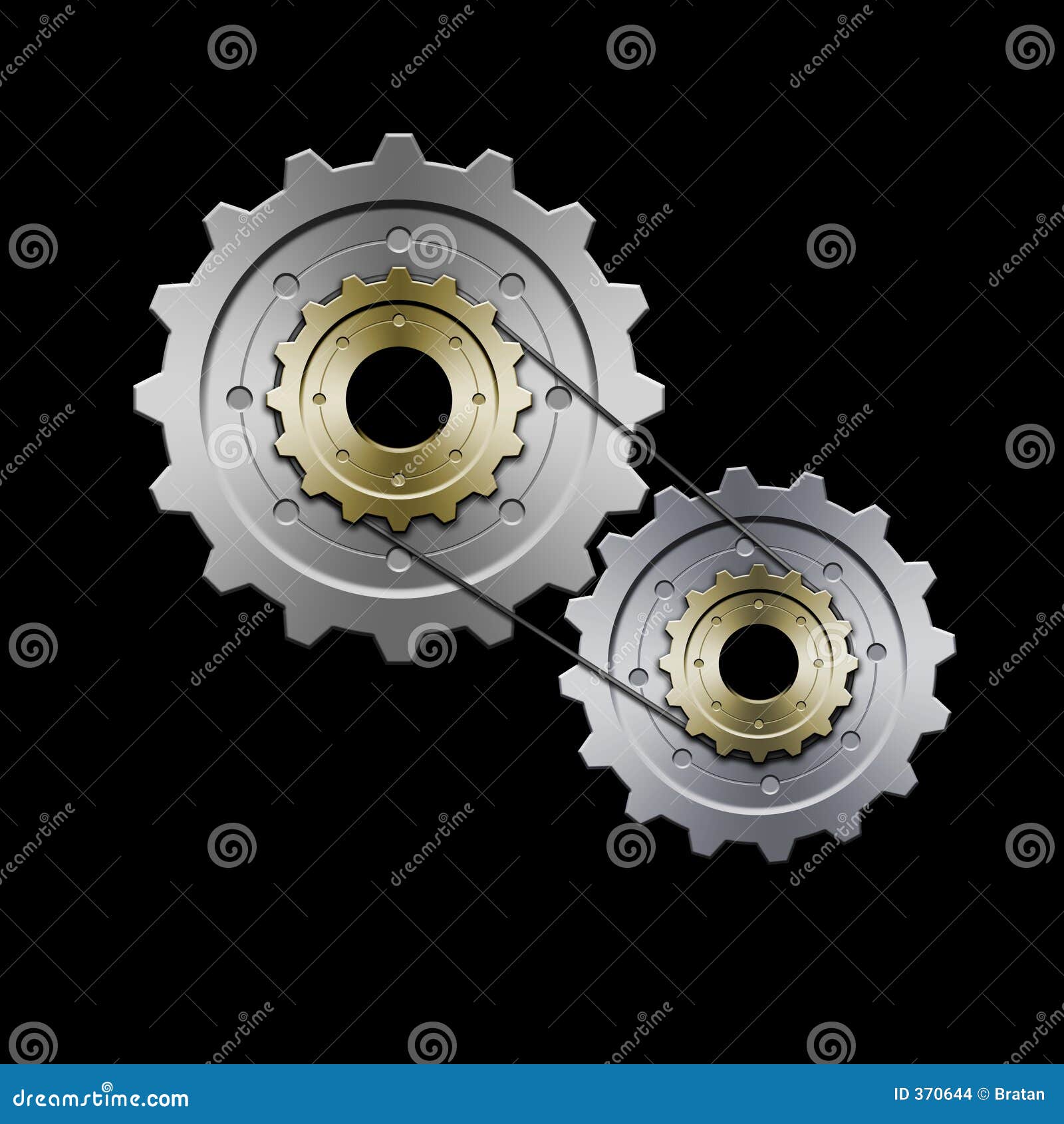 Gears (Grey) stock illustration. Illustration of cooperation - 370644