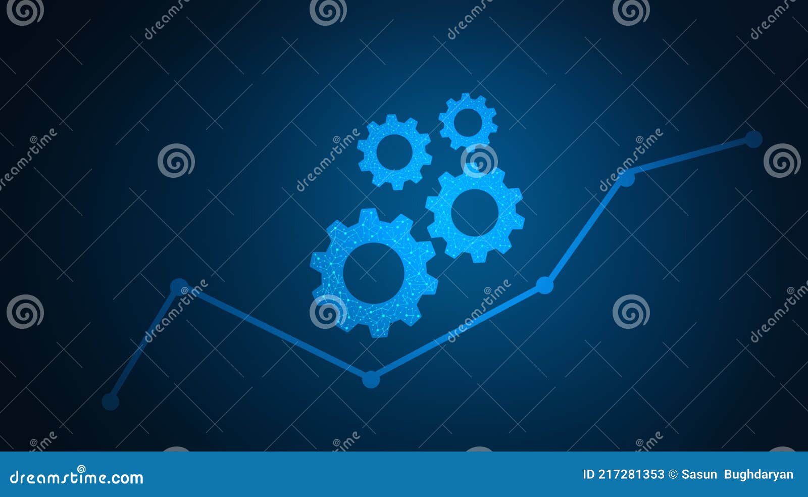 Gears Growth Business Success Progress Stock Illustration ...