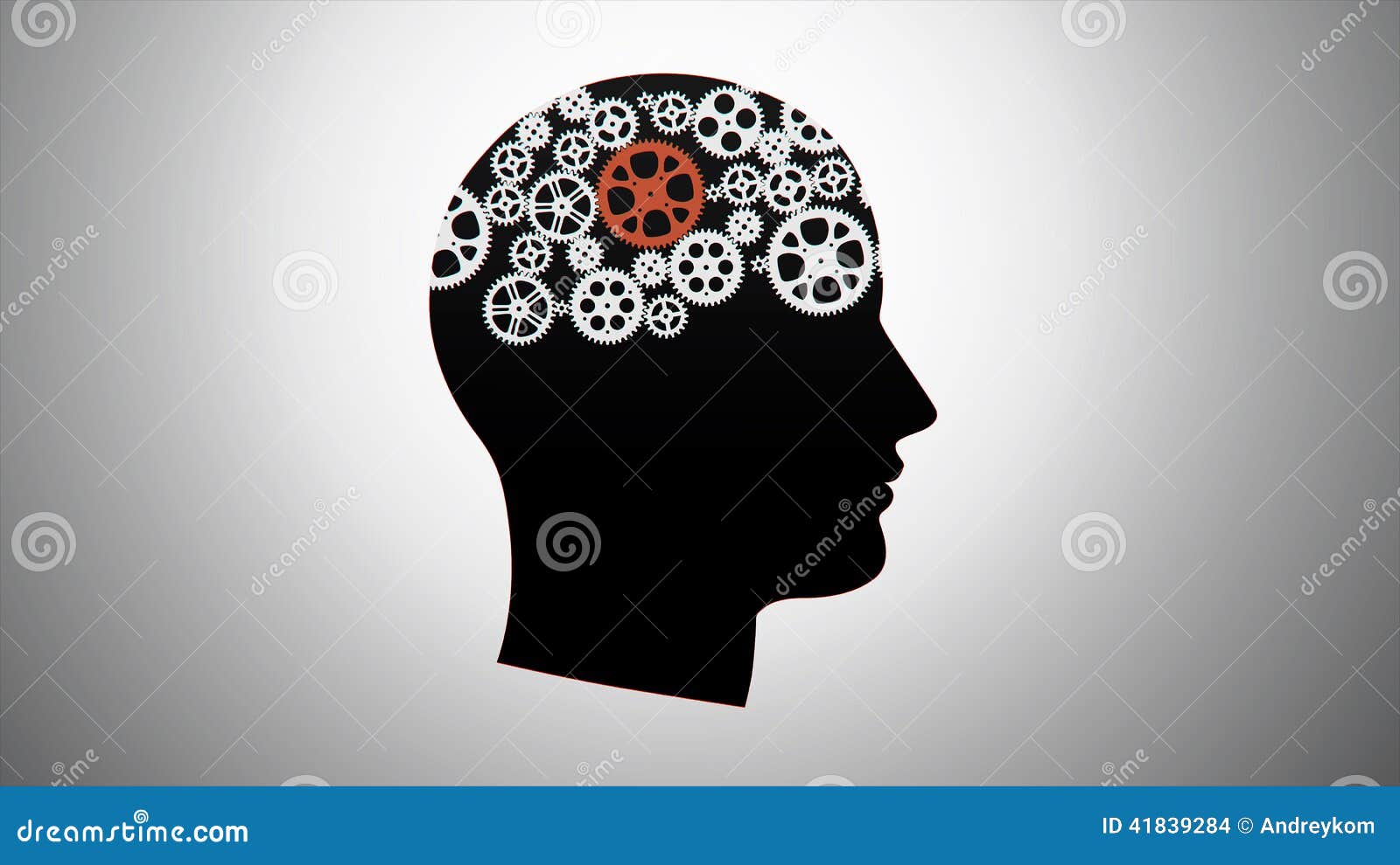 Gears in head stock illustration. Illustration of intelligence - 41839284