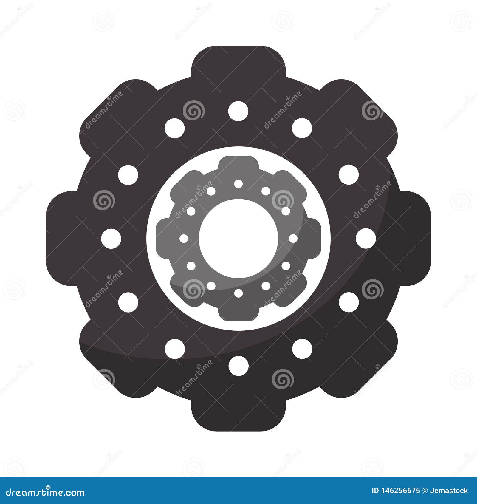 Gears icon cartoon stock vector. Illustration of cartoon - 146256675