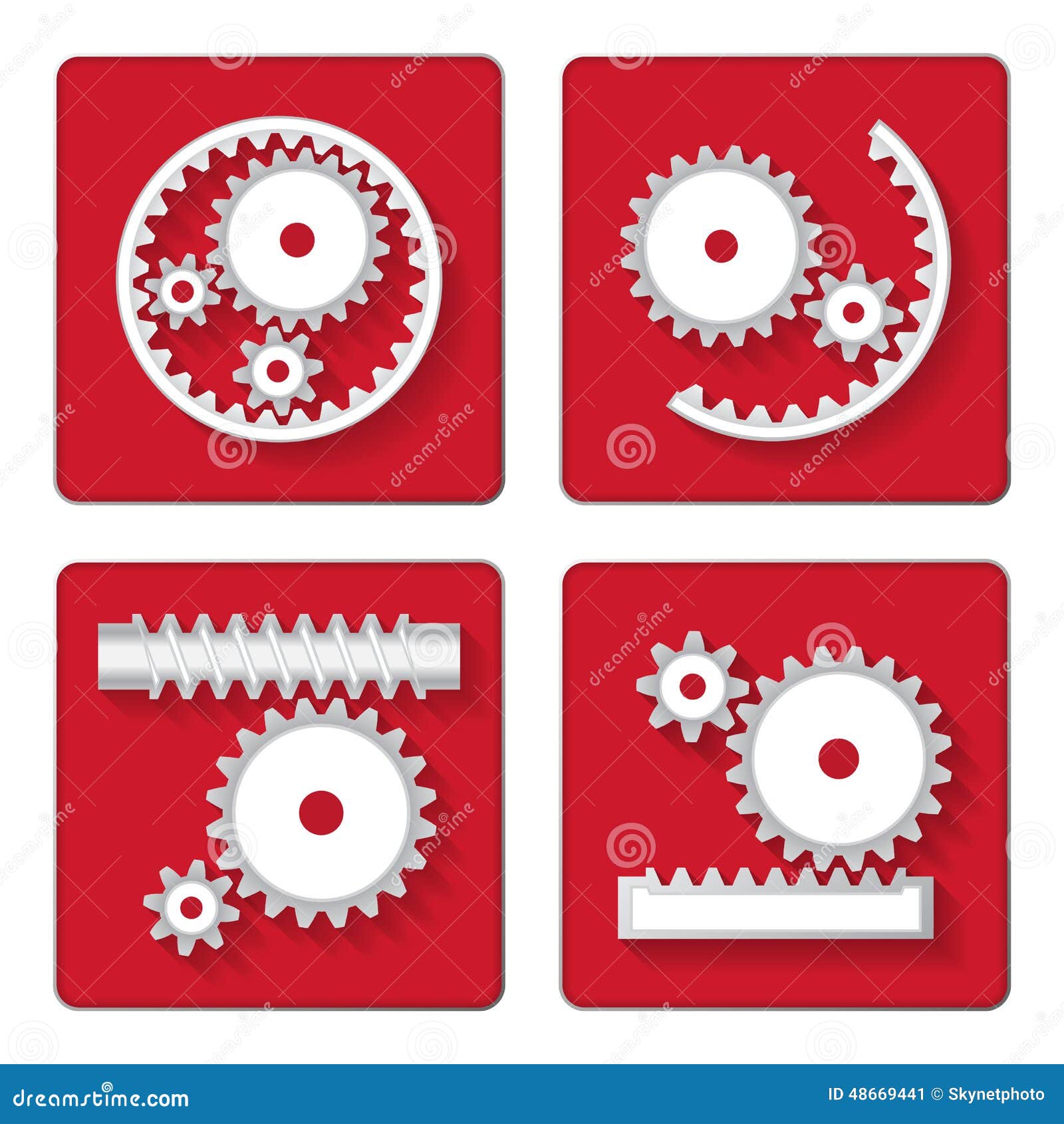 Gears icon stock vector. Illustration of design, gears - 48669441