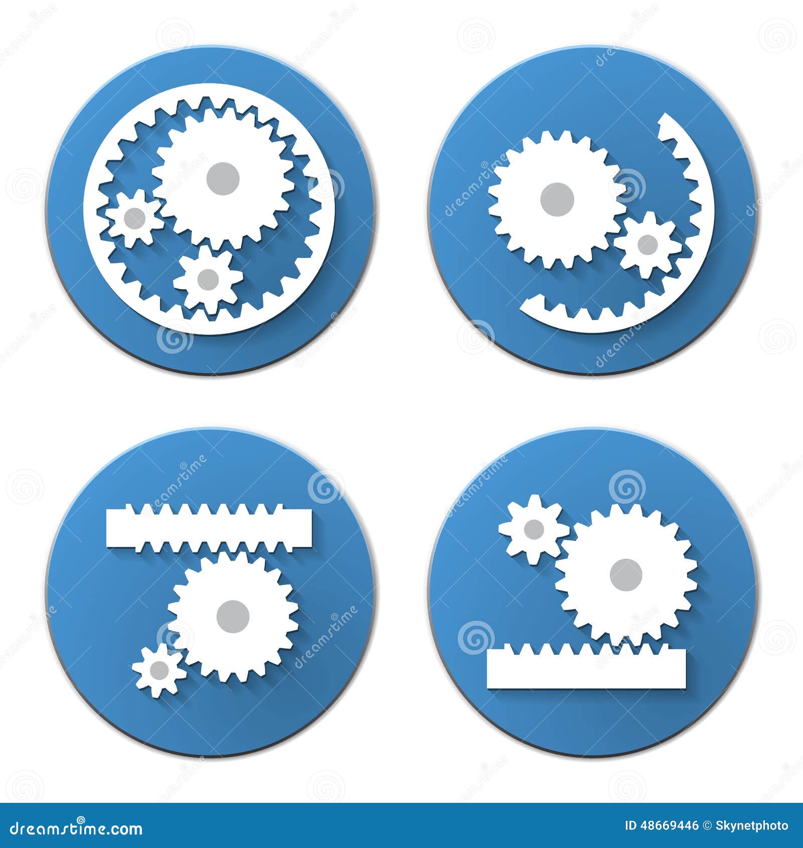 Gears icon stock vector. Illustration of icon, editable - 48669446