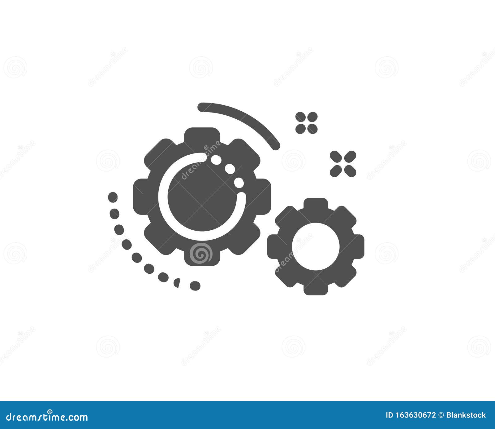 Gears Icon. Teamwork Cogwheel Sign. Working Process. Vector Stock ...