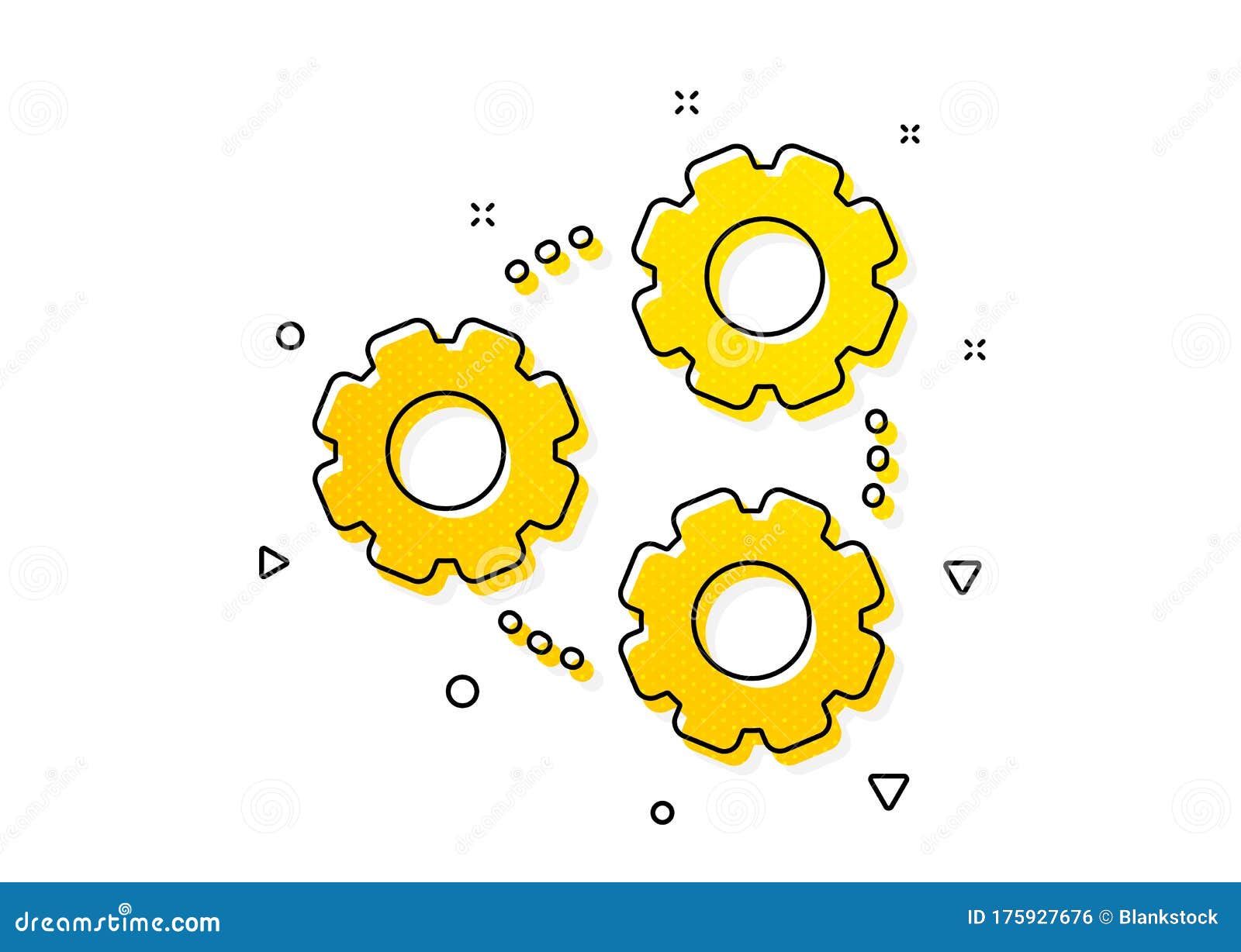 Gears Icon. Teamwork Cogwheel Sign. Working Process. Vector Stock ...