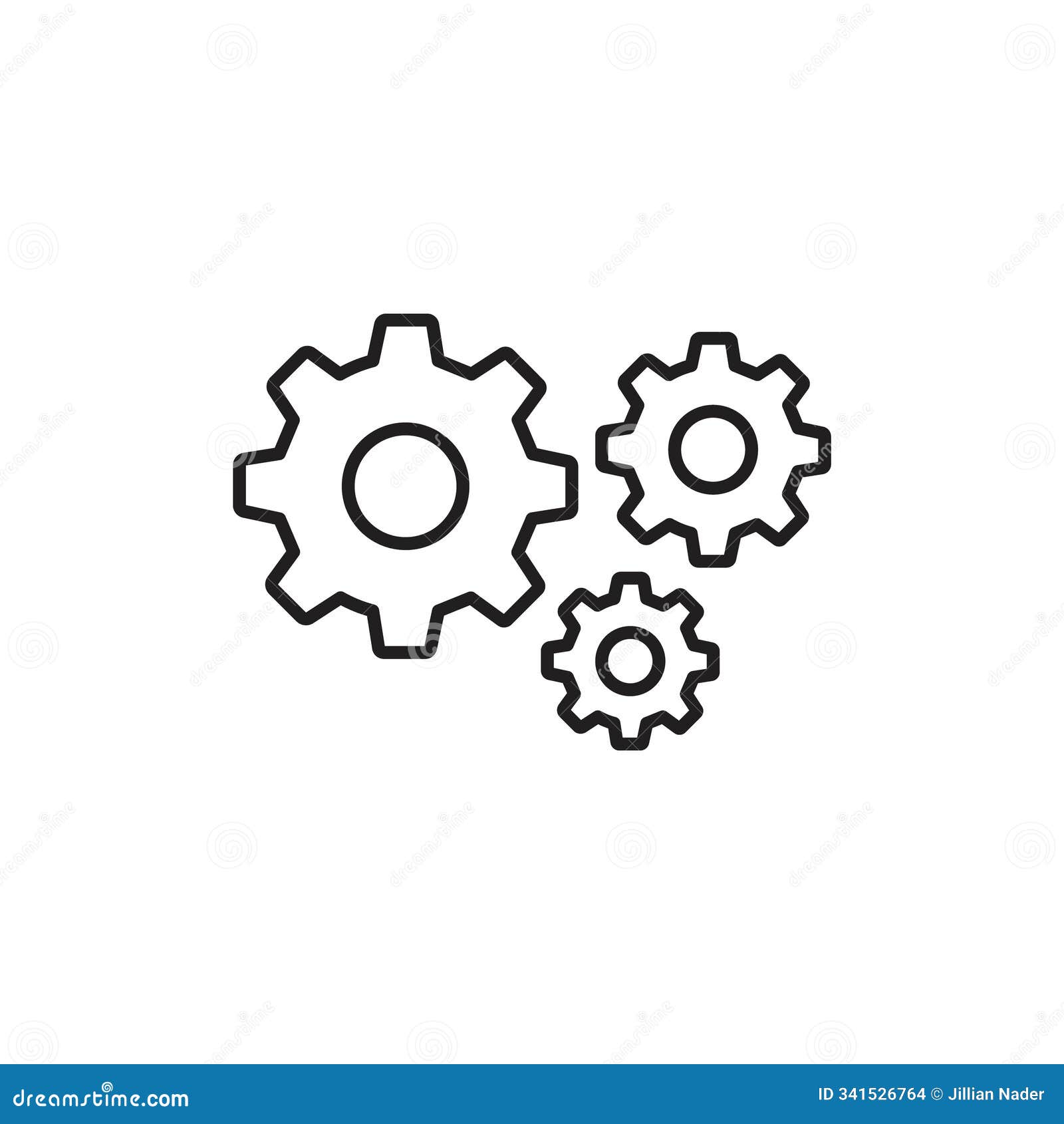 Gears Icon As Automation Concept: Symbolizing Efficiency And Mechanical ...