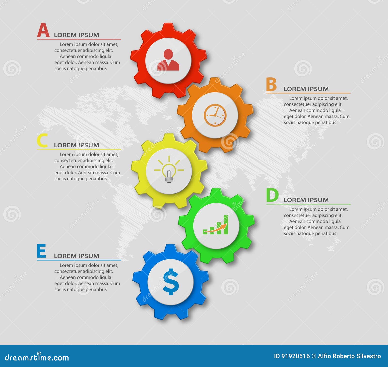 Gears infographic stock vector. Illustration of gears - 91920516