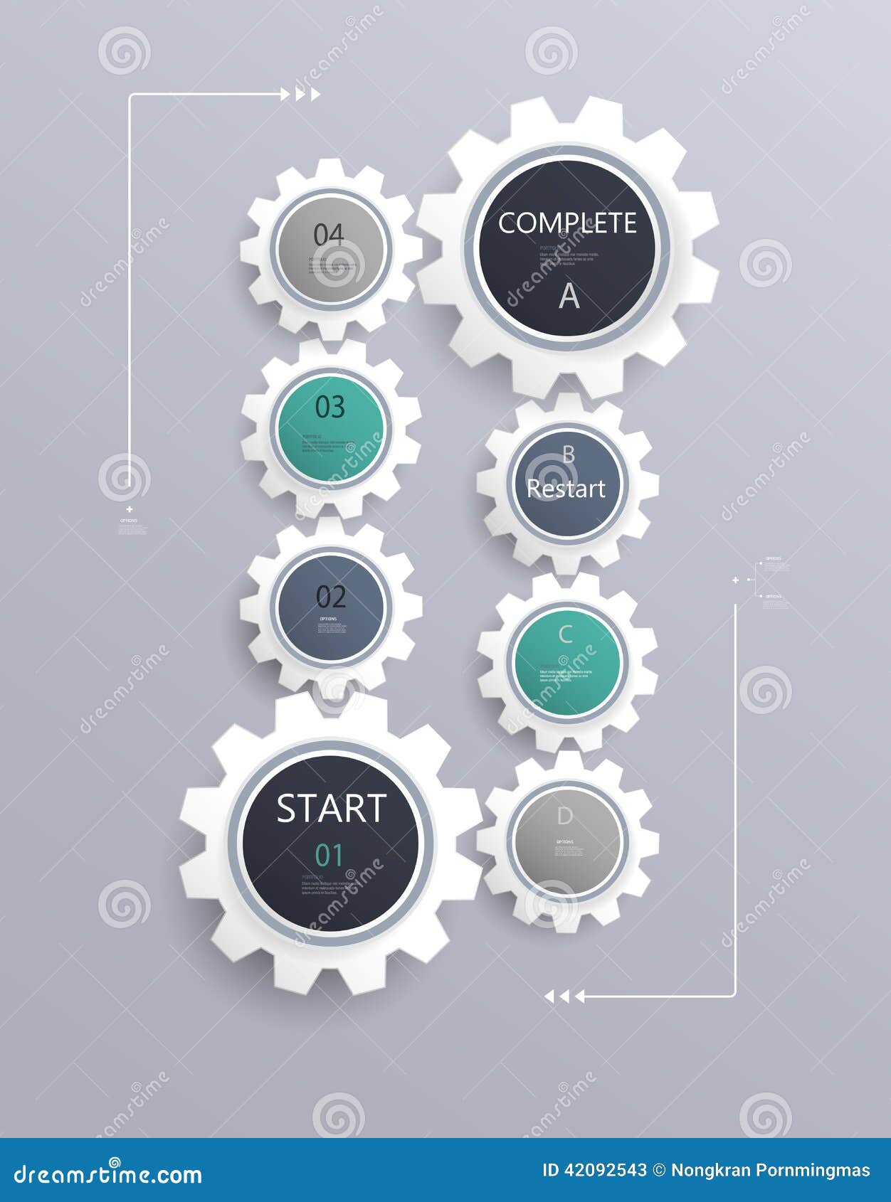 Gears Infographics. Cogs Gearing Process Planning, Timeline And ...