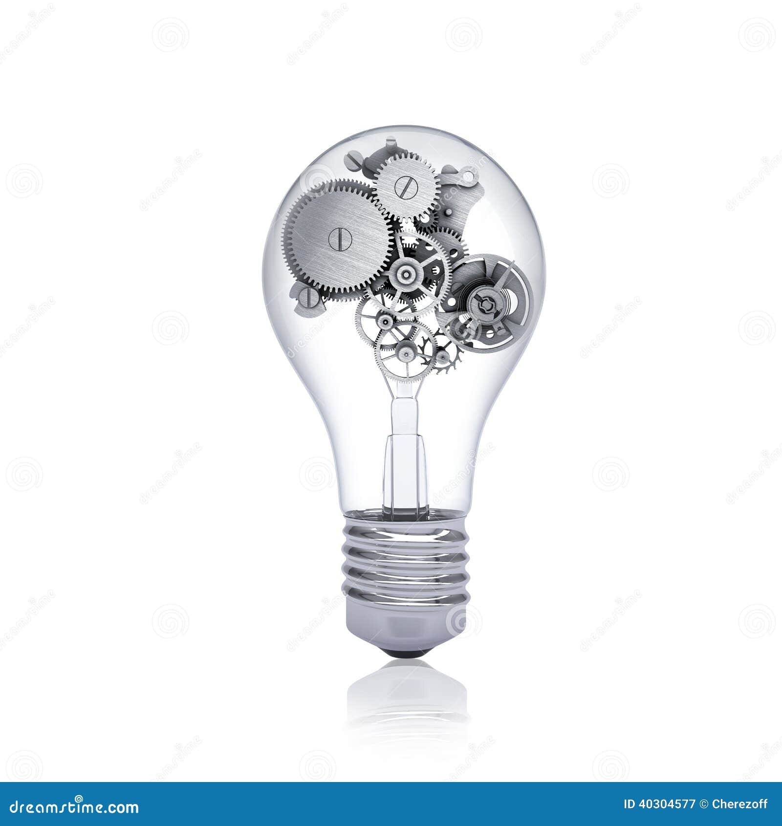 Gears inside the bulb stock image. Image of bulb, gear - 40304577