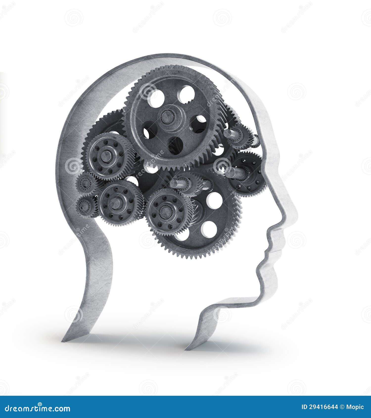 Gears inside a head stock illustration. Illustration of concept - 29416644