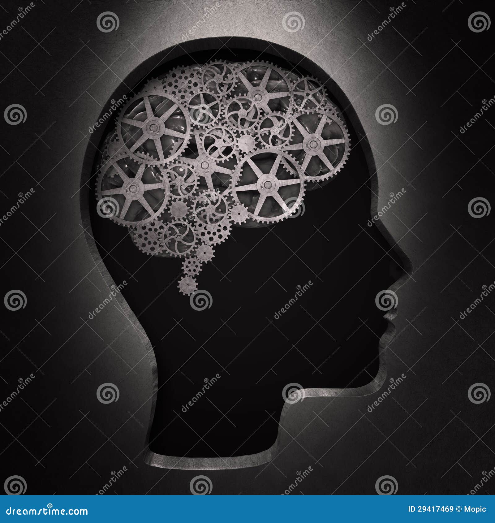 Gears inside a head stock illustration. Illustration of problem - 29417469
