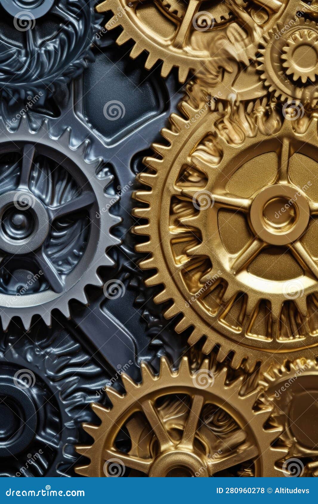 Gears Interlocking, Representing Cooperation and Unity Stock ...