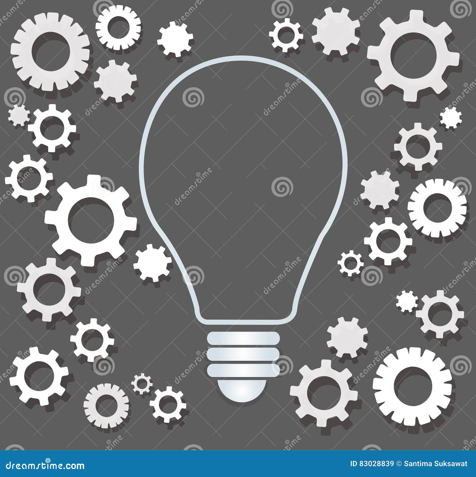 Gears in Light Bulb Shape , Abstract Gears Concept of Thinking Stock ... Gears in Light Bulb Shape , Abstract Gears Concept of Thinking Stock ...