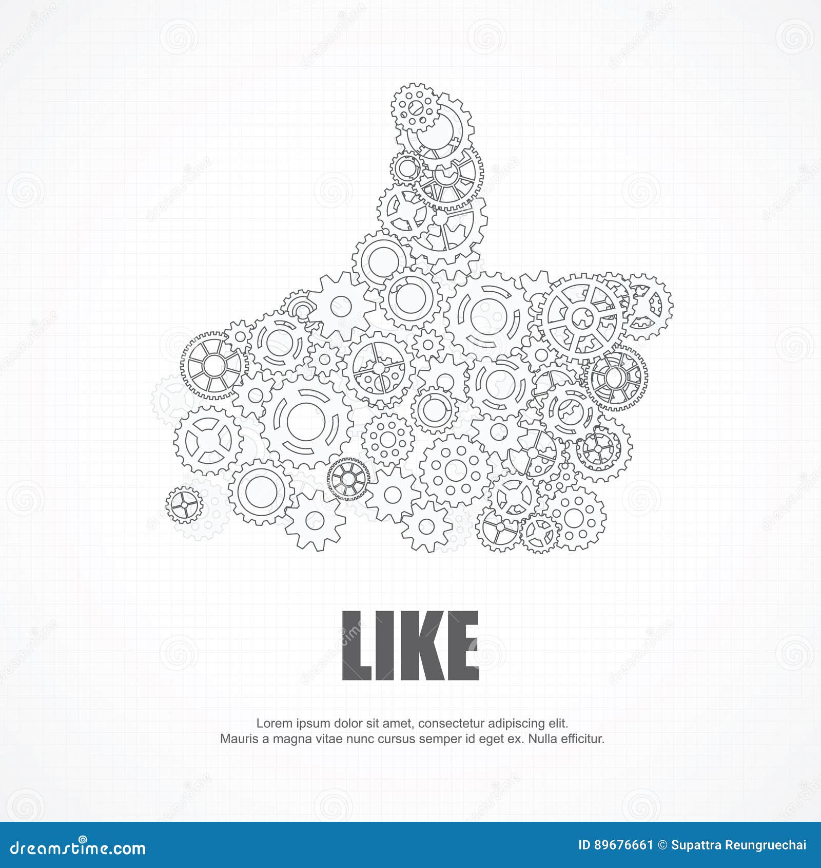 Gears Like Symbol for Social Media. Stock Vector - Illustration of ...