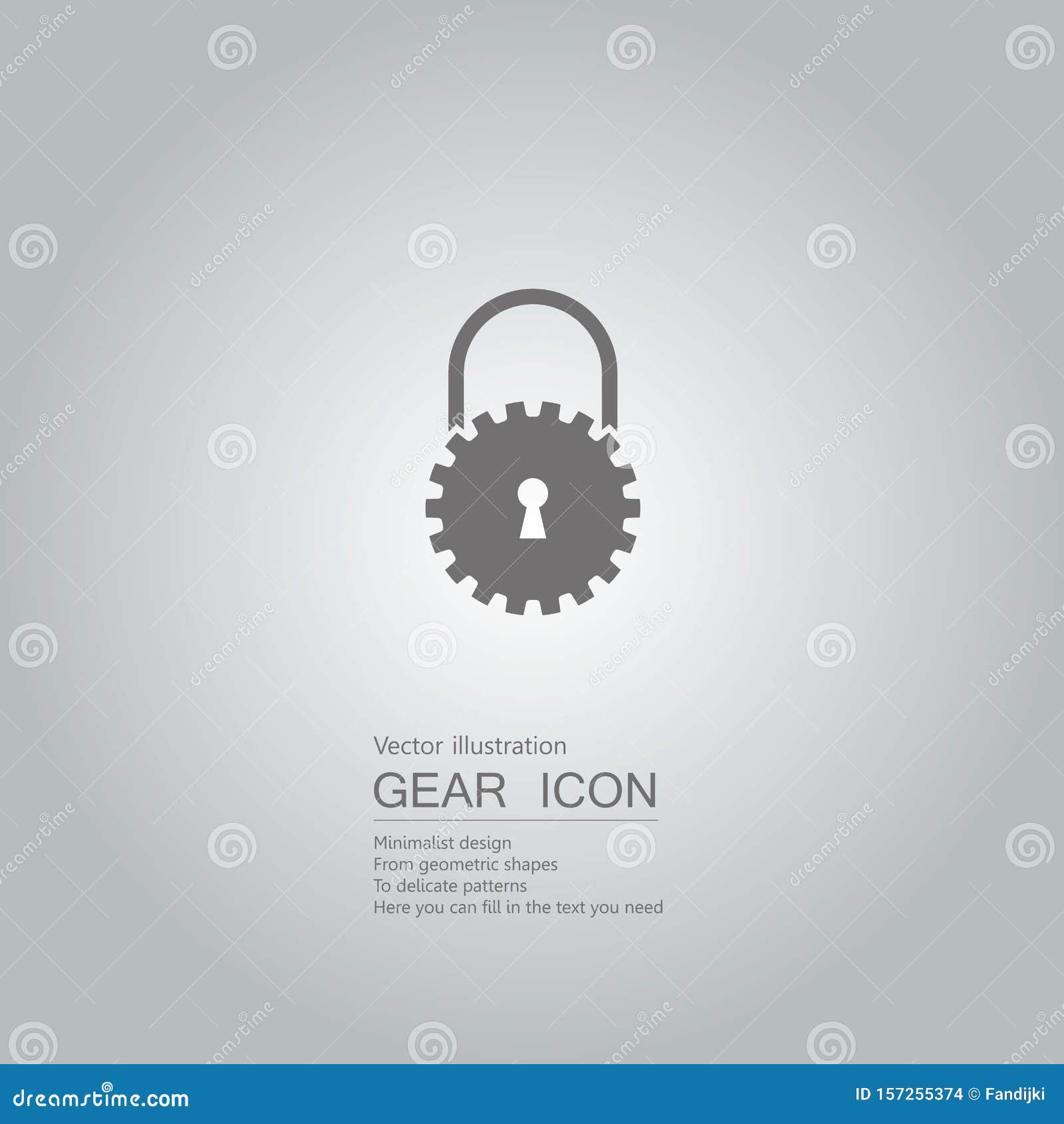 Gears and locks. stock vector. Illustration of graphic - 157255374