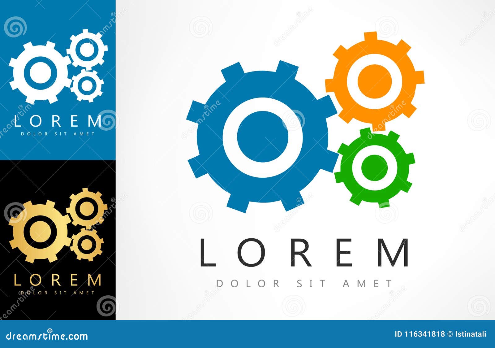 Gears logo vector stock vector. Illustration of machine - 116341818