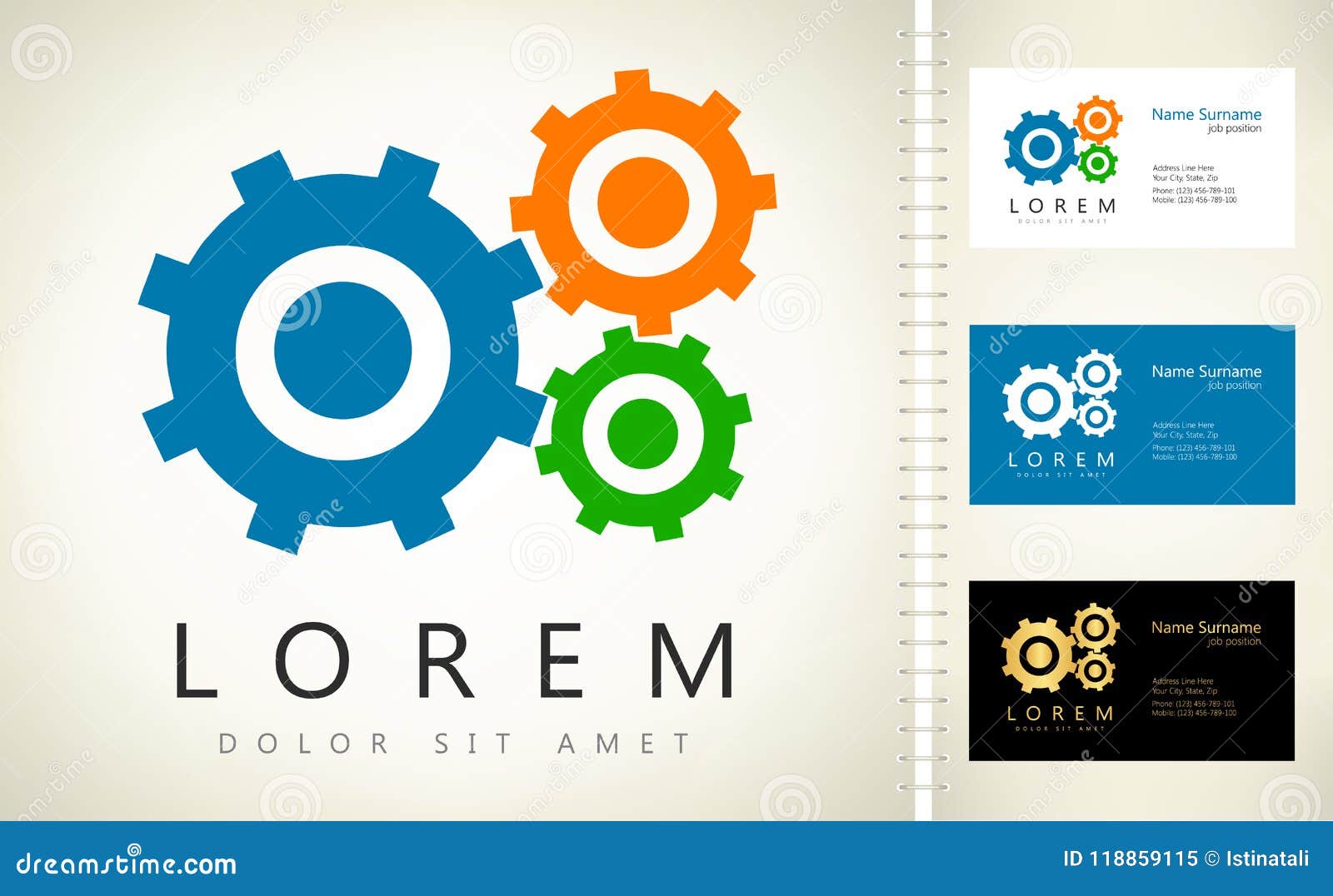 Gears logo vector stock vector. Illustration of gear - 118859115