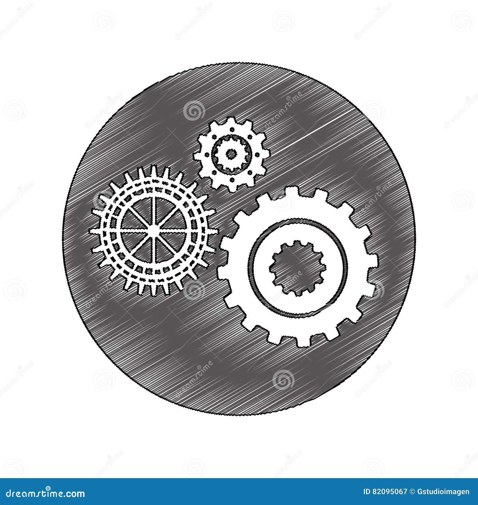 Gears Machine Isolated Icon Stock Vector - Illustration of mechanical ...