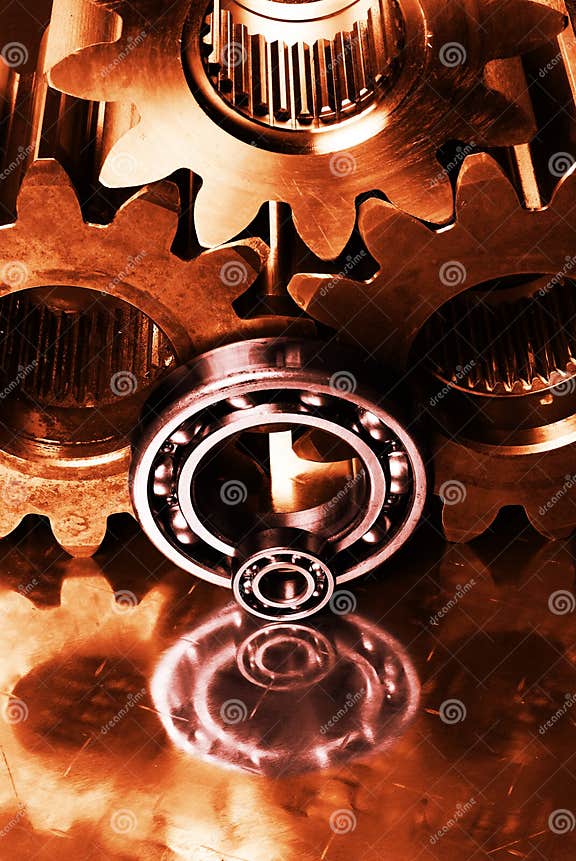 Gears, Machine Parts in Action Stock Image - Image of mechanics ...