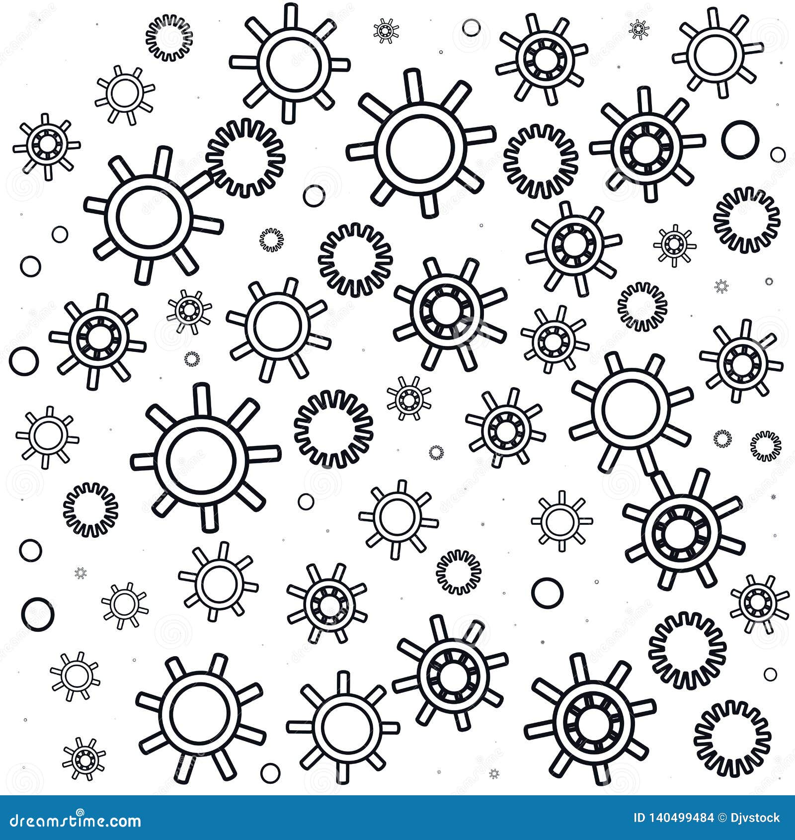 Gears Machine Pattern Background Stock Vector - Illustration of ...