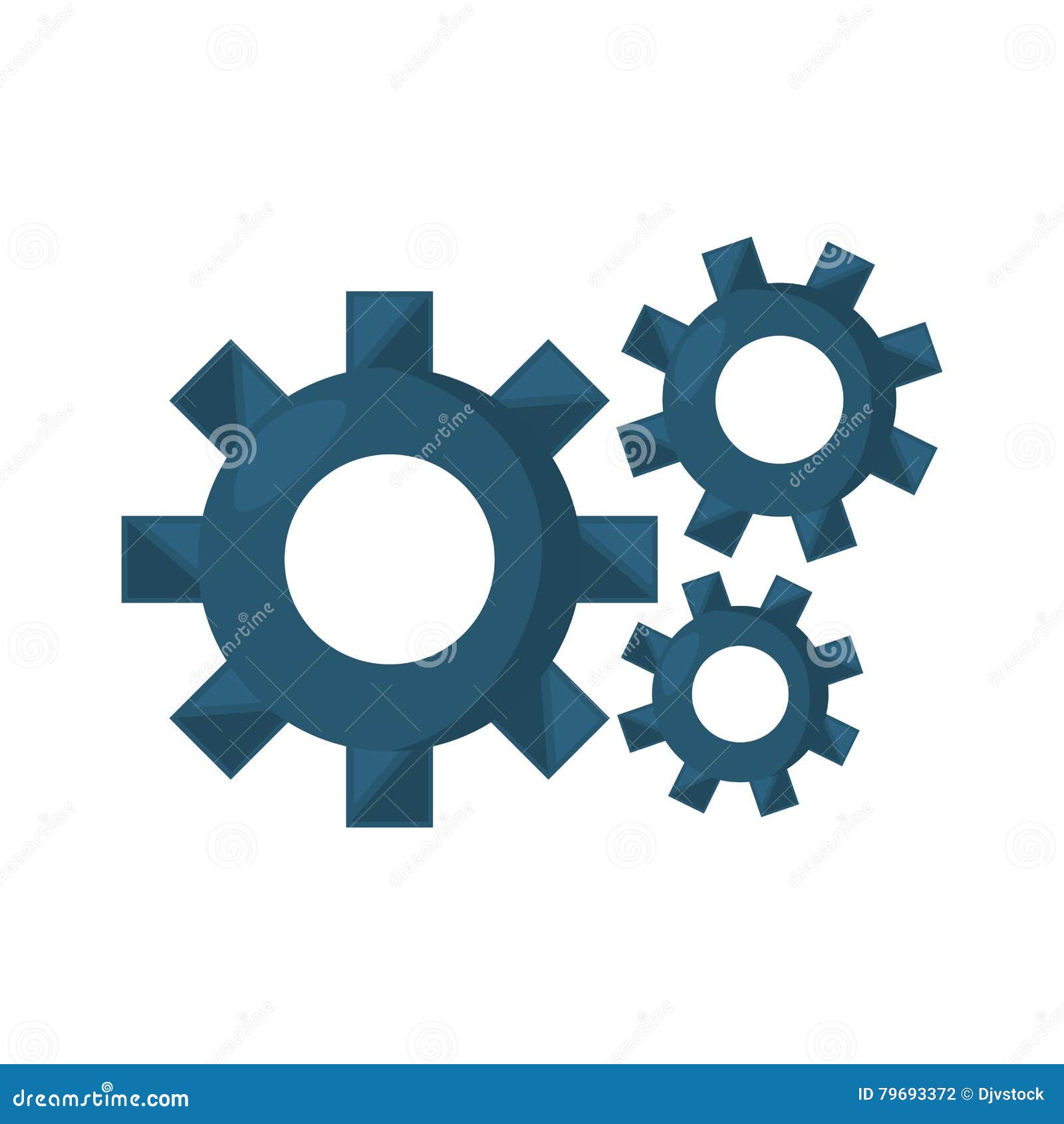 Gears Machine Settings Isolated Icon Stock Vector - Illustration of ...