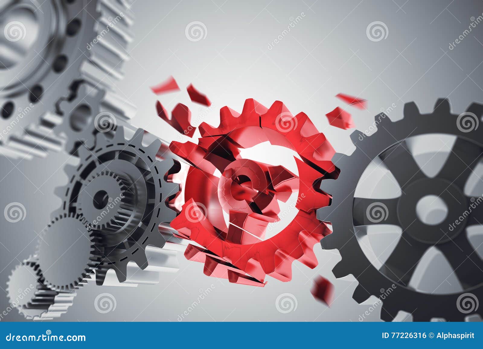 Gears Mechanism Connection Problem 3D Rendering Stock Illustration ...