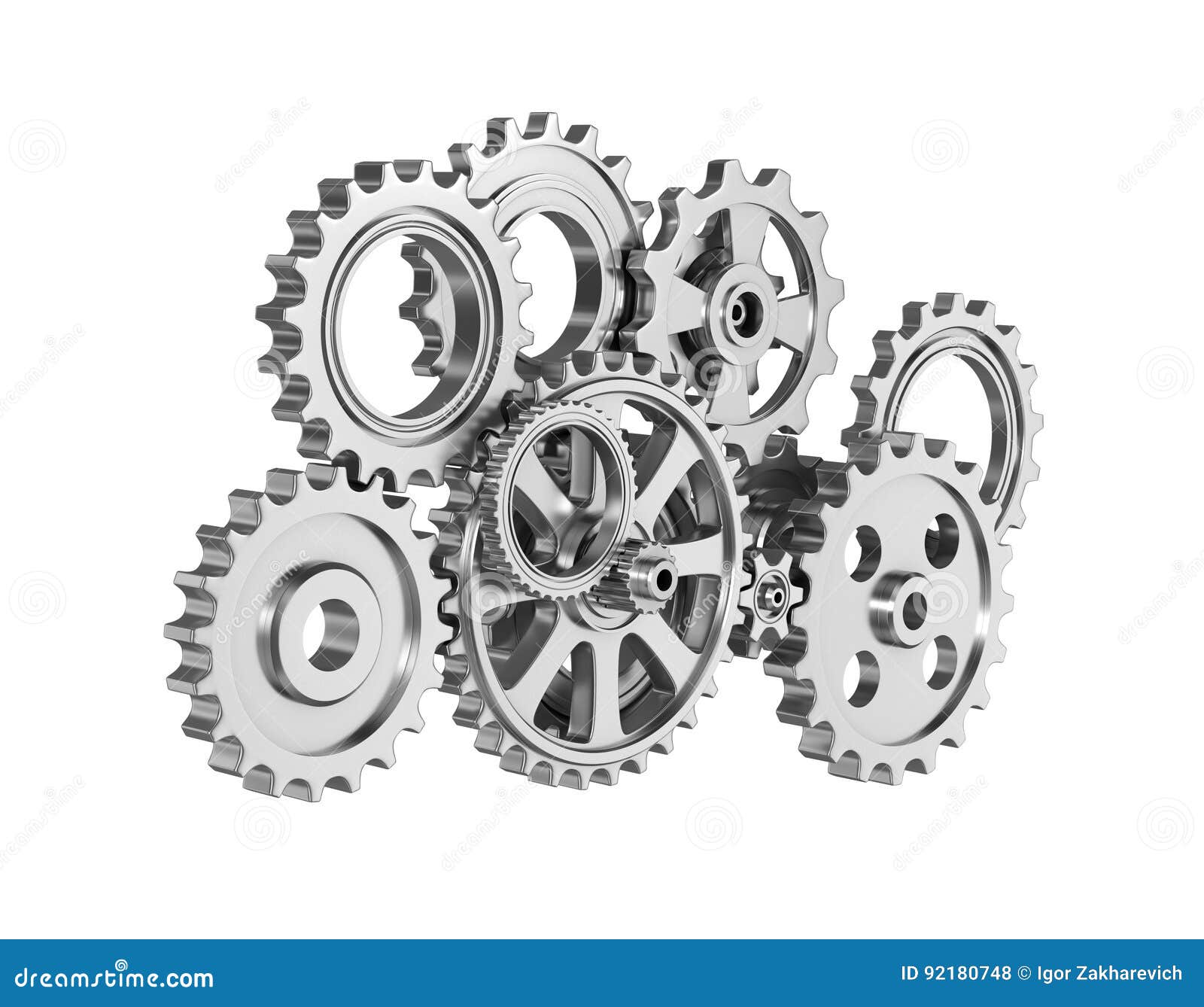 Gears Mechanism, Team Working Concept Stock Illustration - Illustration ...
