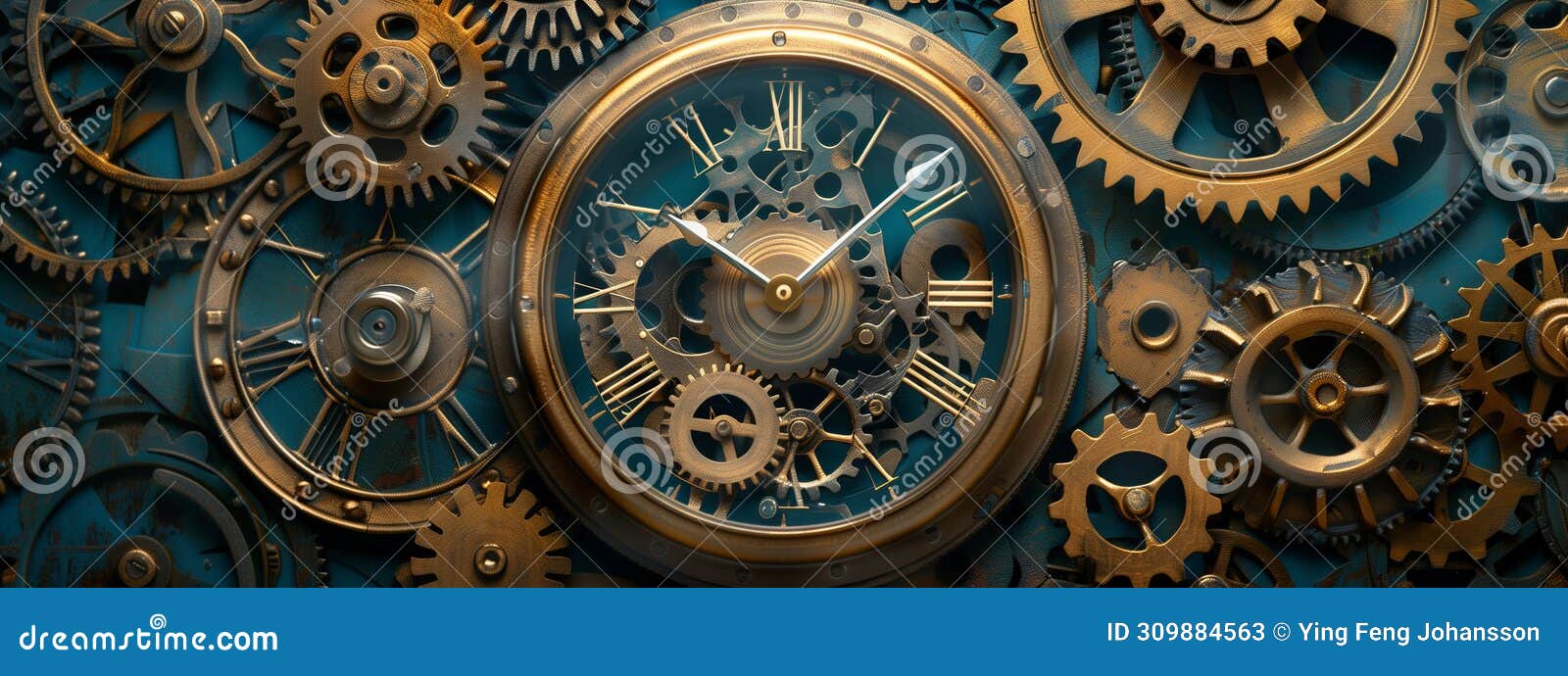 Gears and Mechanisms of a Clock. Interlocking Gears in Perfect Harmony ...