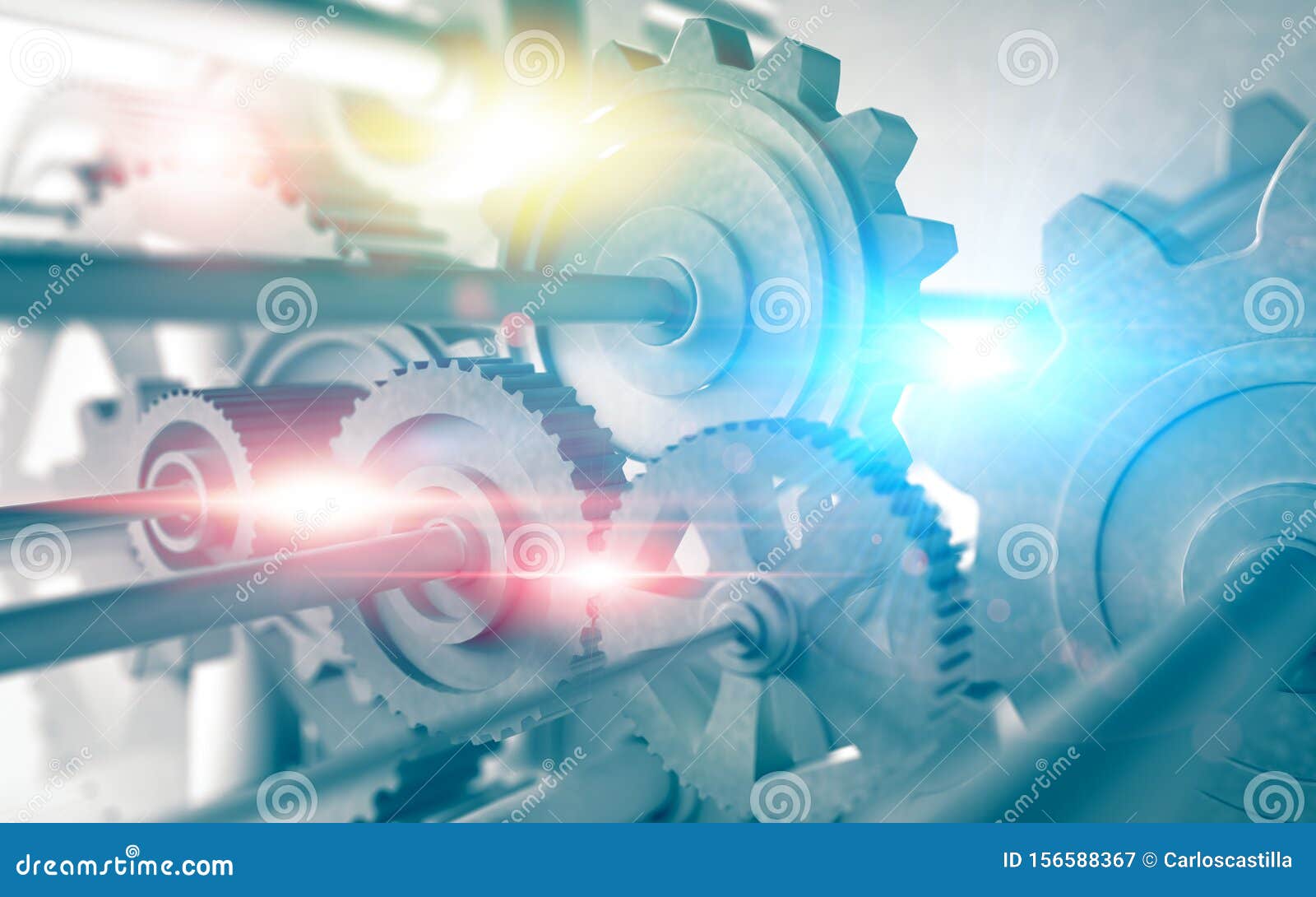 Gears, mechanisms and cog stock illustration. Illustration of equipment ...