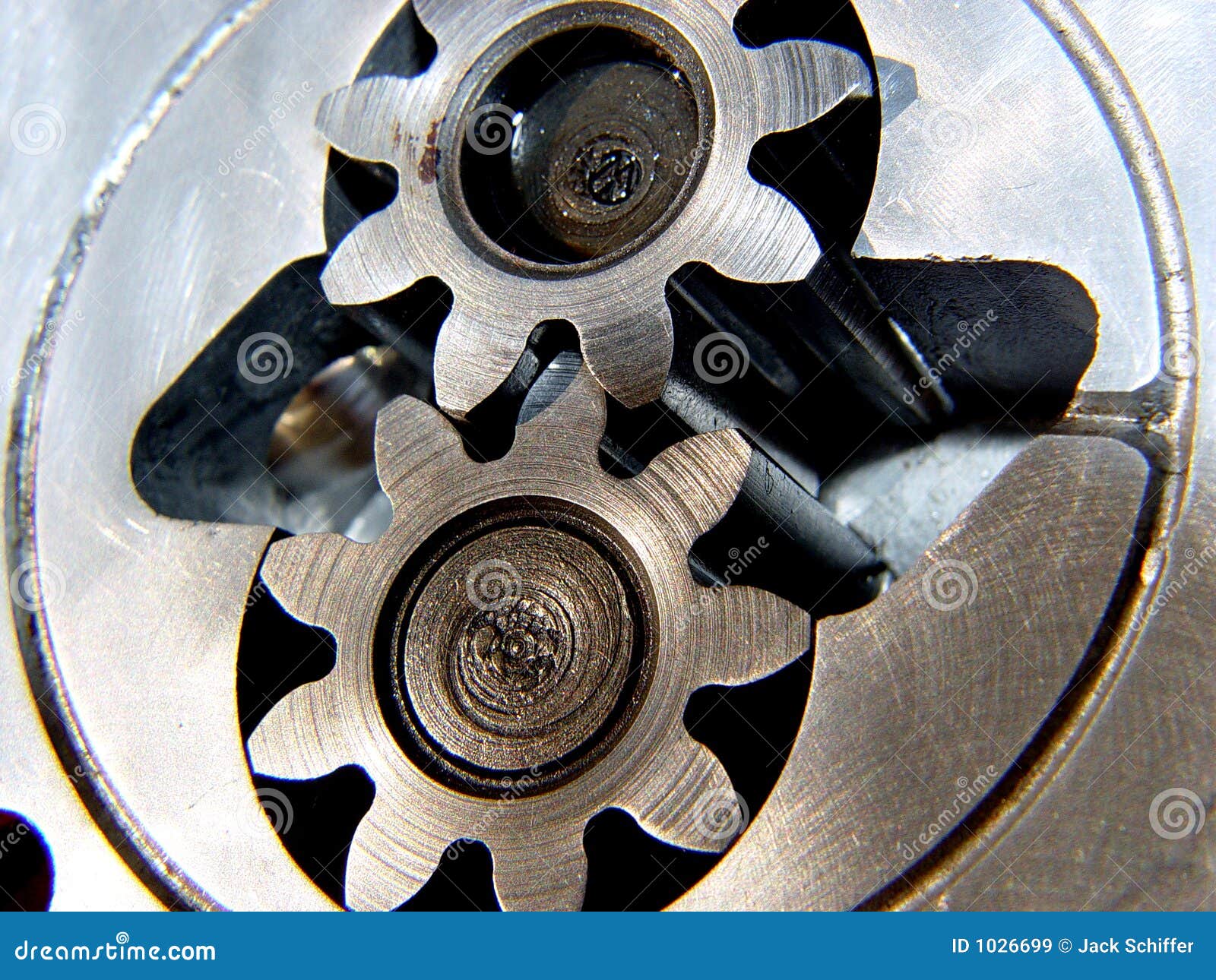 Gears Meshing stock image. Image of machine, used, steel - 1026699