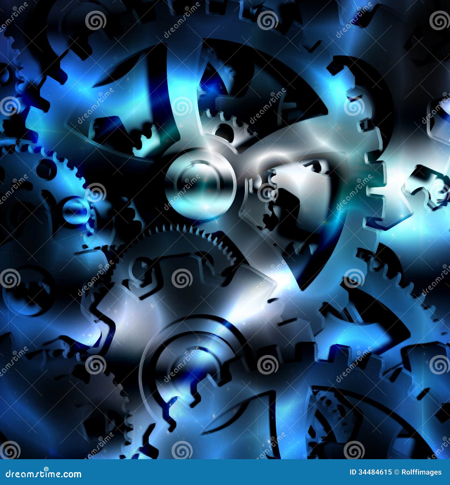 Gears stock illustration. Illustration of abstract, mechanical - 34484615