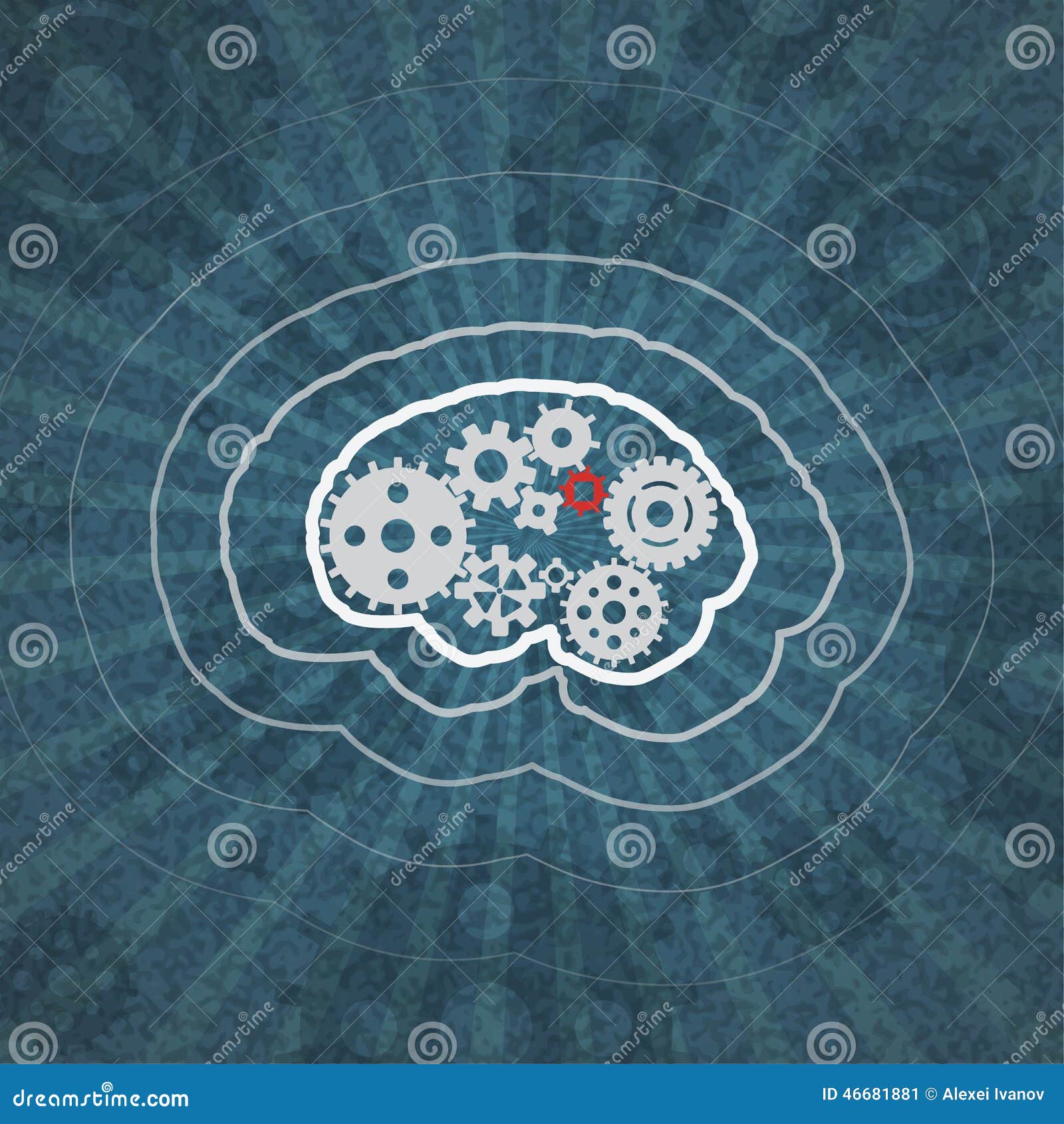 Gears mind. EPS10 vector stock vector. Illustration of invention - 46681881